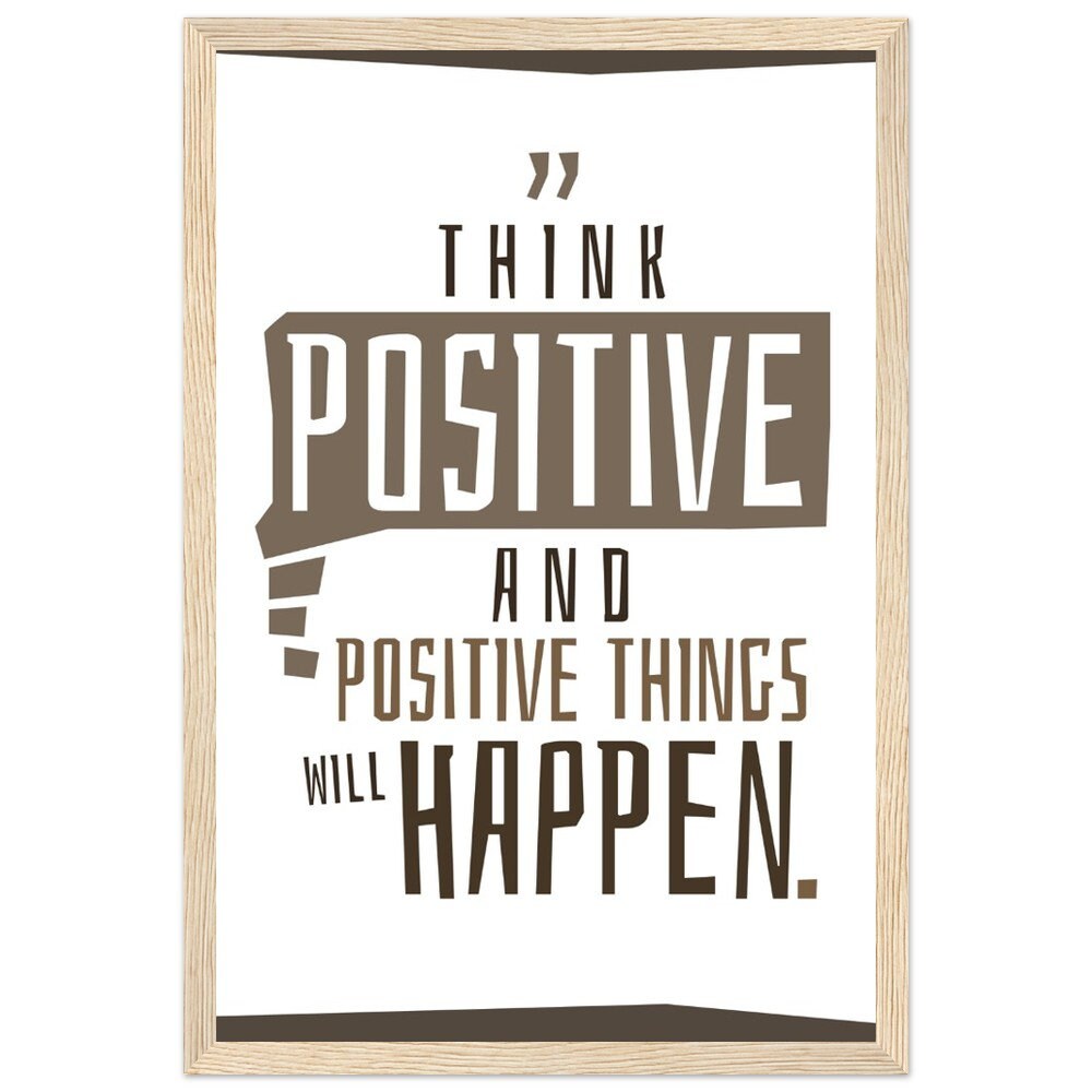 Positive Vibes Wooden Framed Poster - Etsy