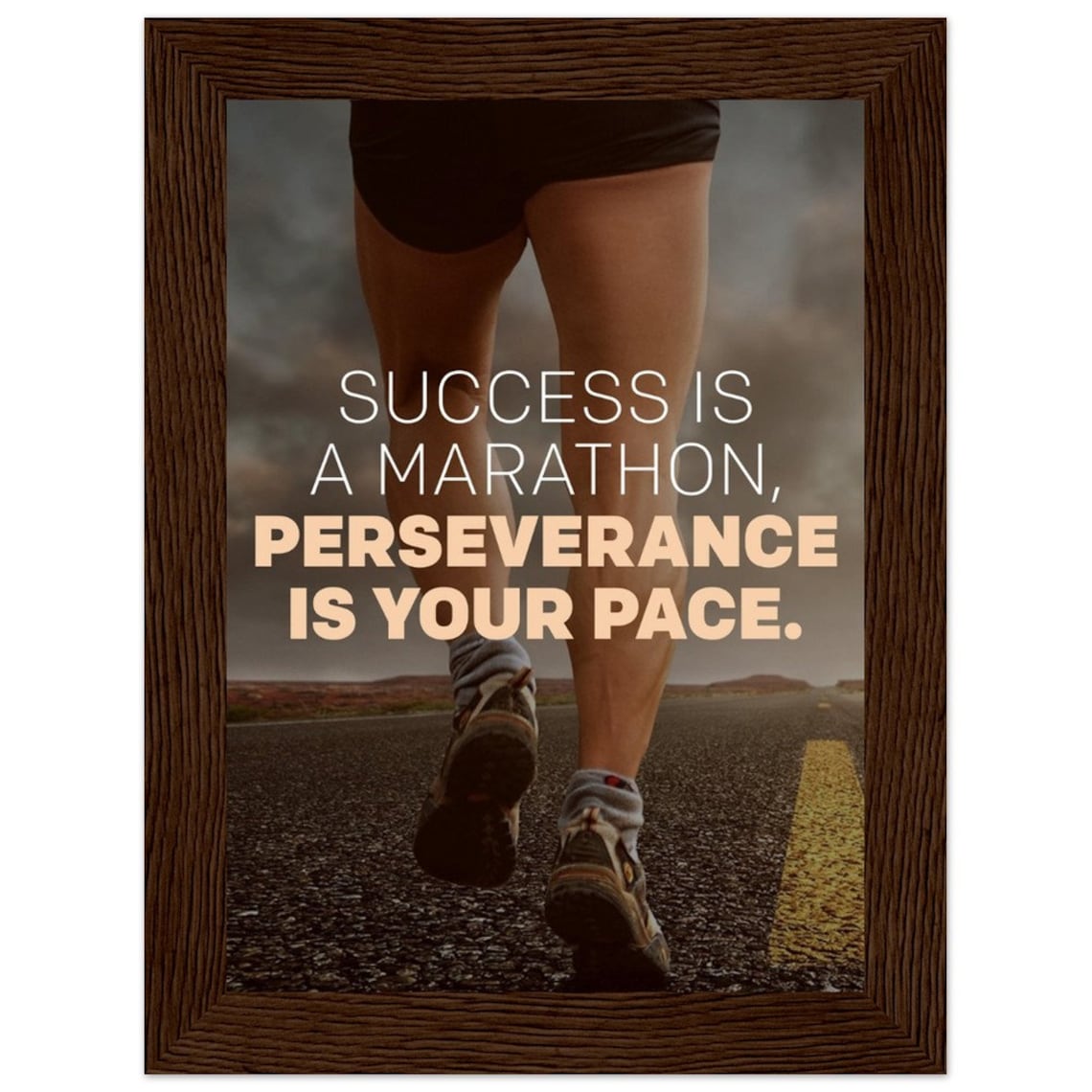 Success Marathon Motivational and Inspirational Wooden Framed Poster - Etsy
