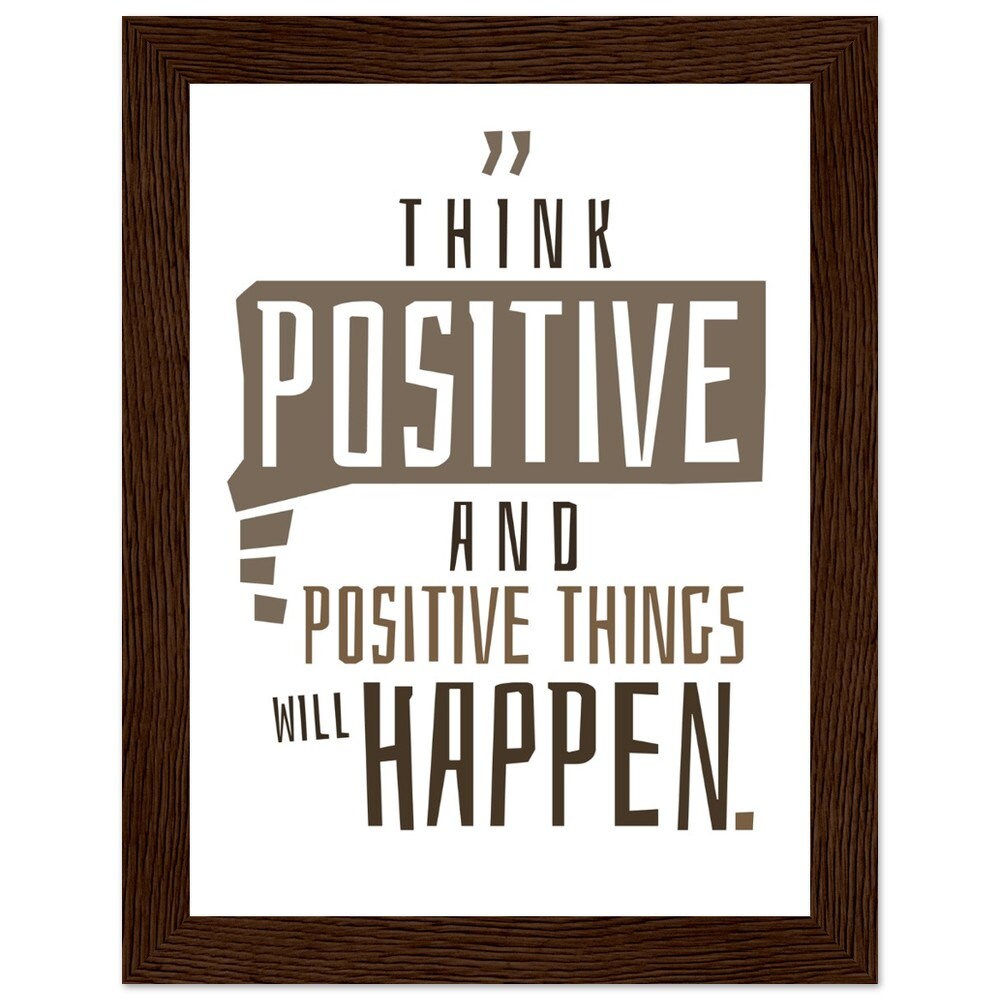 Positive Vibes Wooden Framed Poster - Etsy