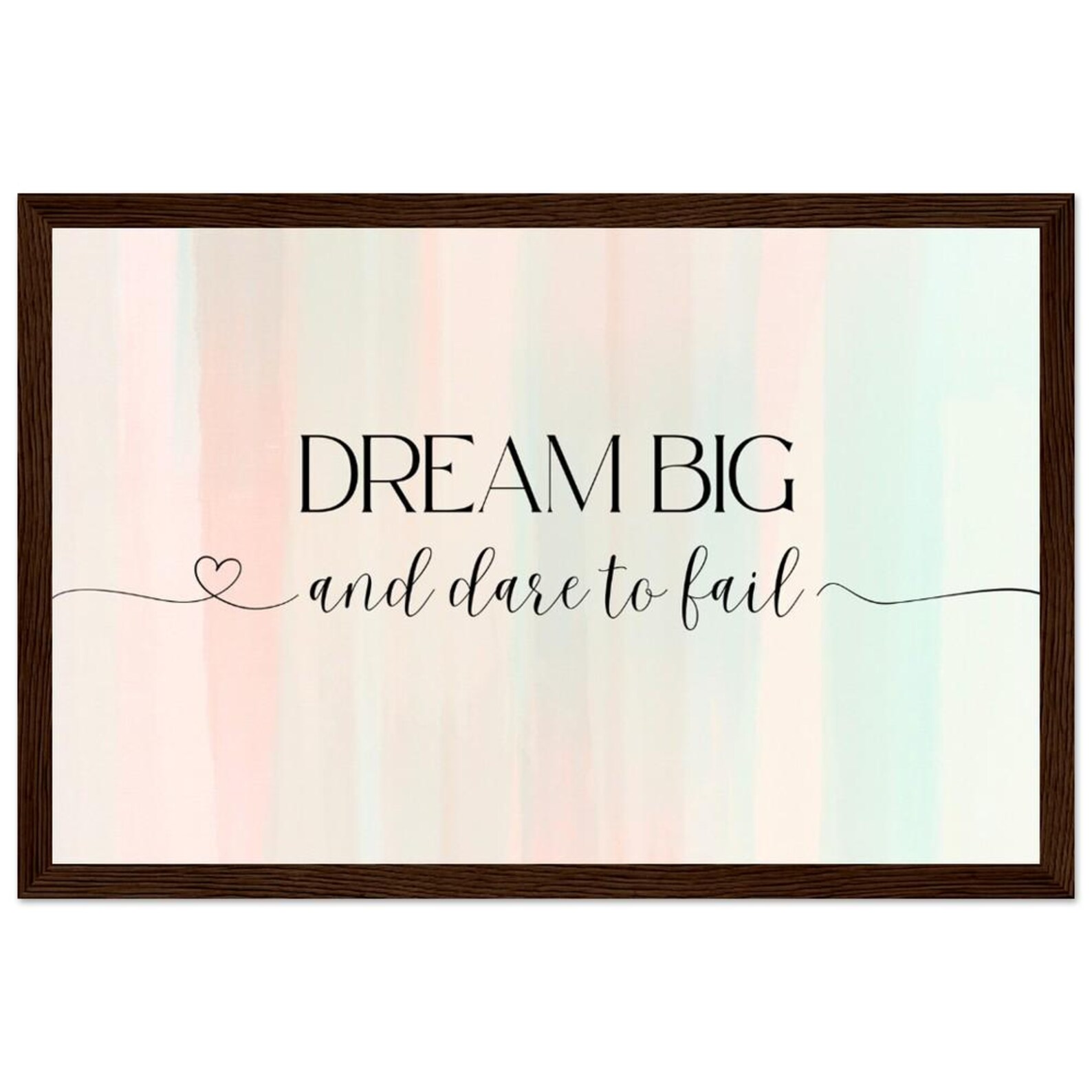 Dream Big Motivational Quote Framed Poster, Inspirational Wall Art for ...