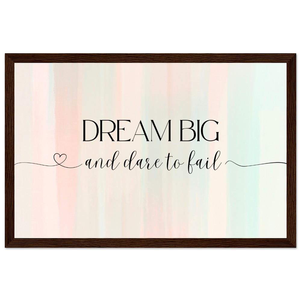 Dream Big Motivational Quote Framed Poster, Inspirational Wall Art for ...