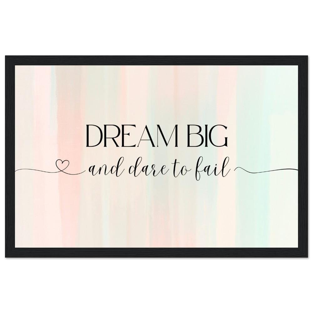 Dream Big Motivational Quote Framed Poster, Inspirational Wall Art for ...