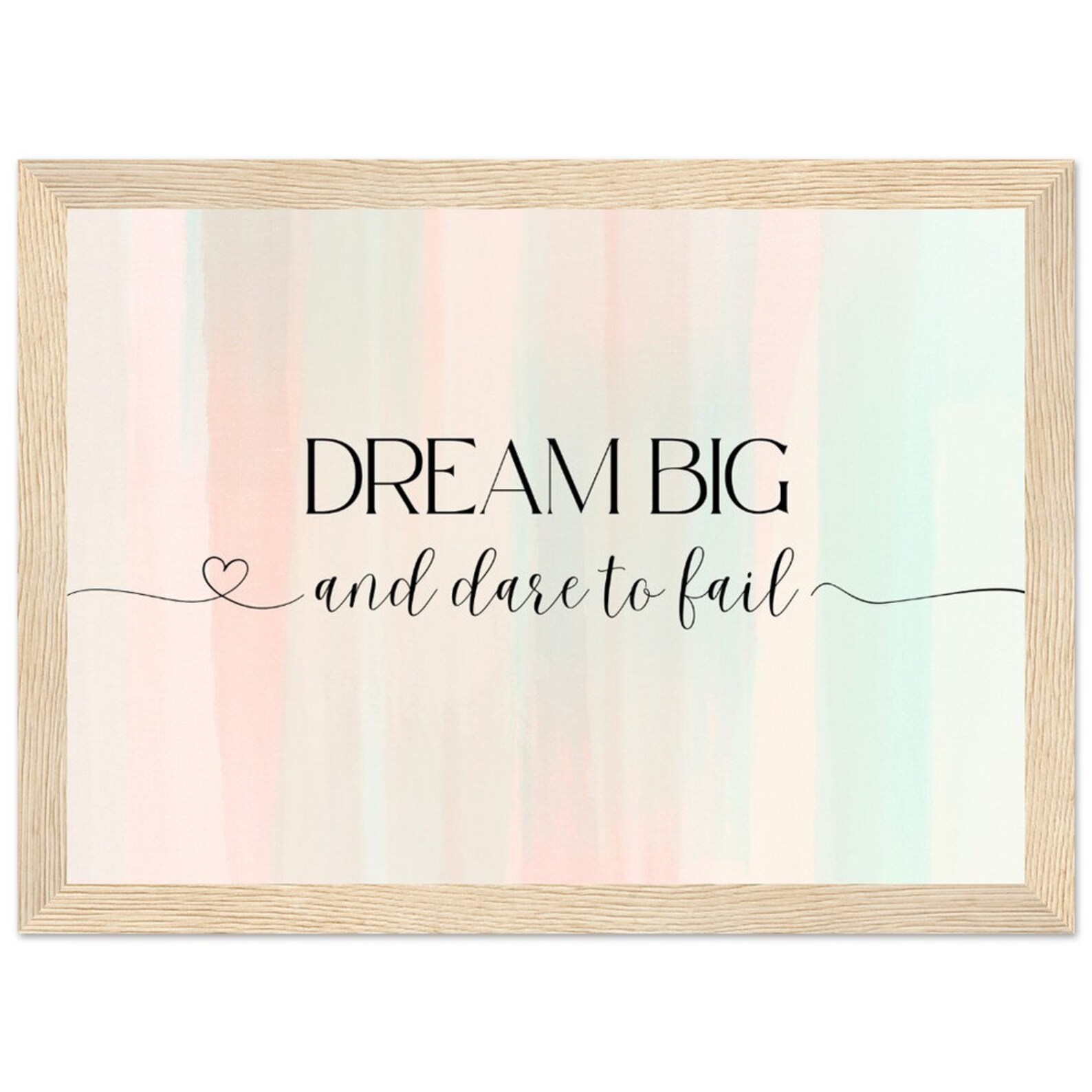 Dream Big Motivational Quote Framed Poster, Inspirational Wall Art for ...