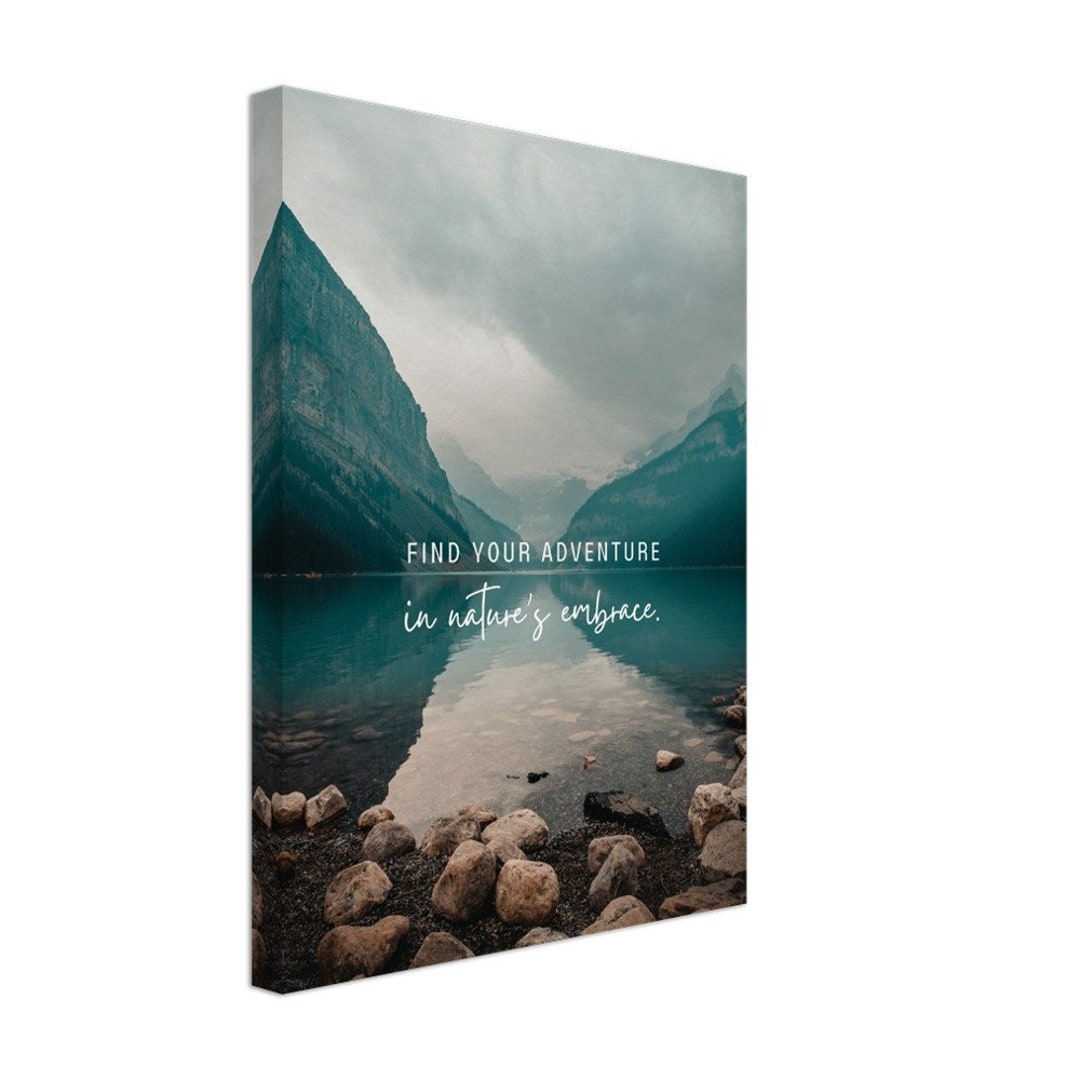 Find Your Adventure 12x16 Inspirational Canvas Print, Nature Lake ...