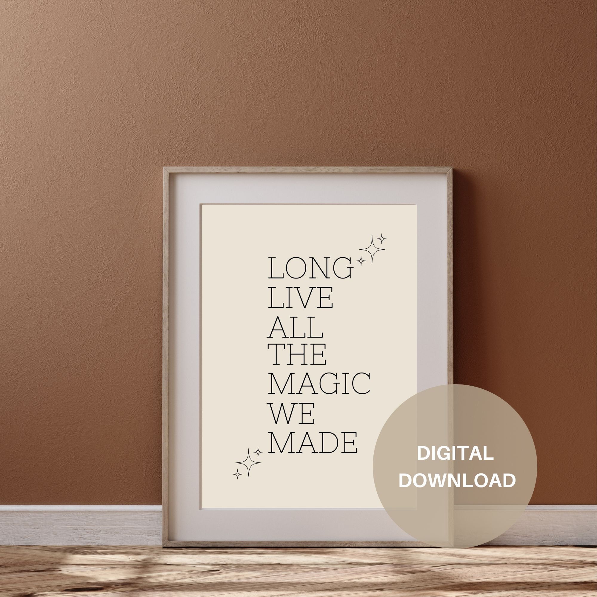 Taylor Swift Poster Taylor Swift Print Long Live Lyric Print Wall Art ...