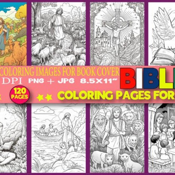 Preschool Bible Coloring Pages - Etsy