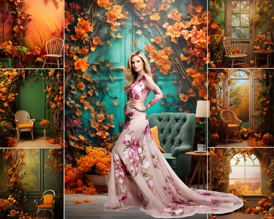 Fall Digital Backdrop, Studio Fall Digital Backdrop, Digital Backdrop ...