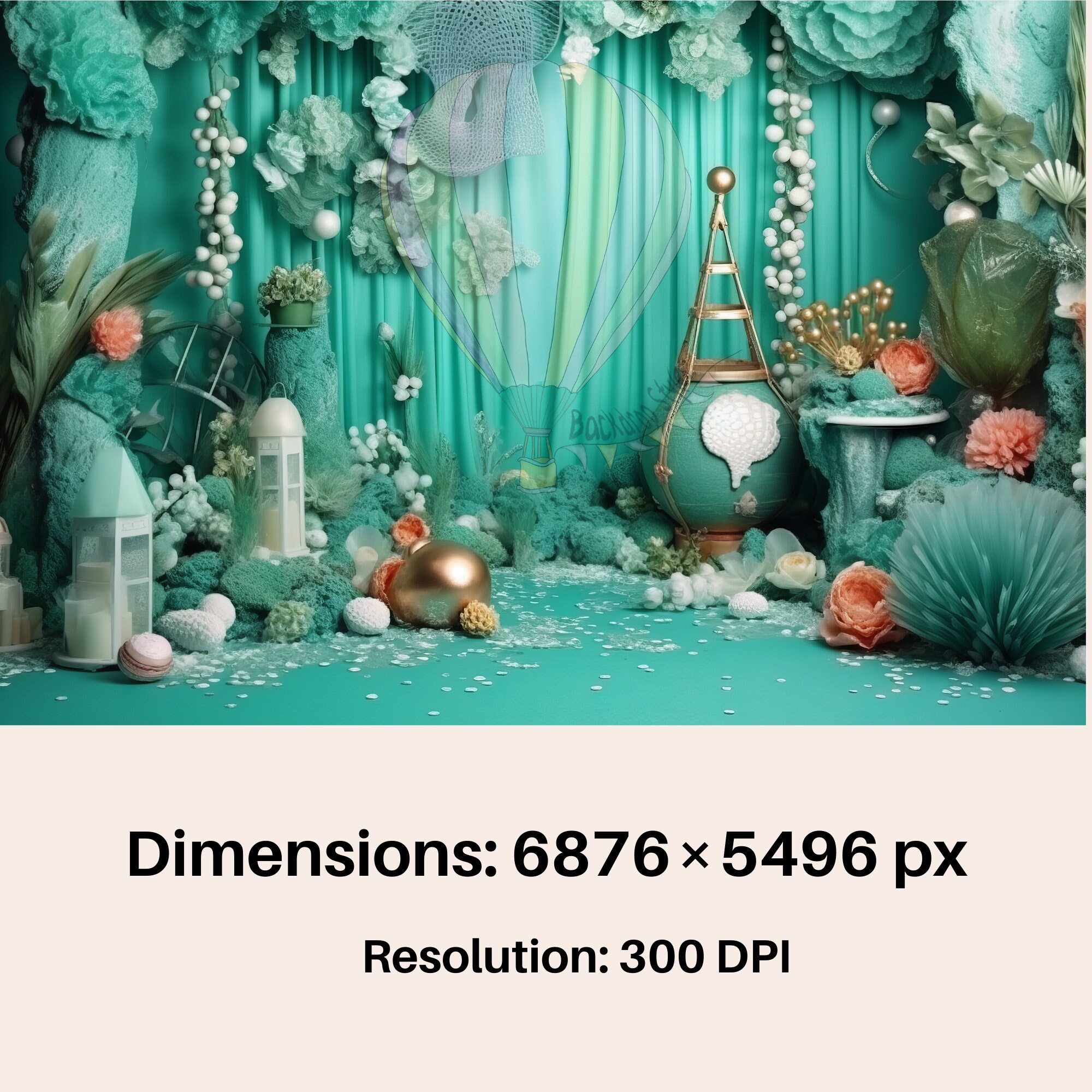 Mermaid Backdrop, Storybook Backdrop, Superhero Digital Backdrop ...