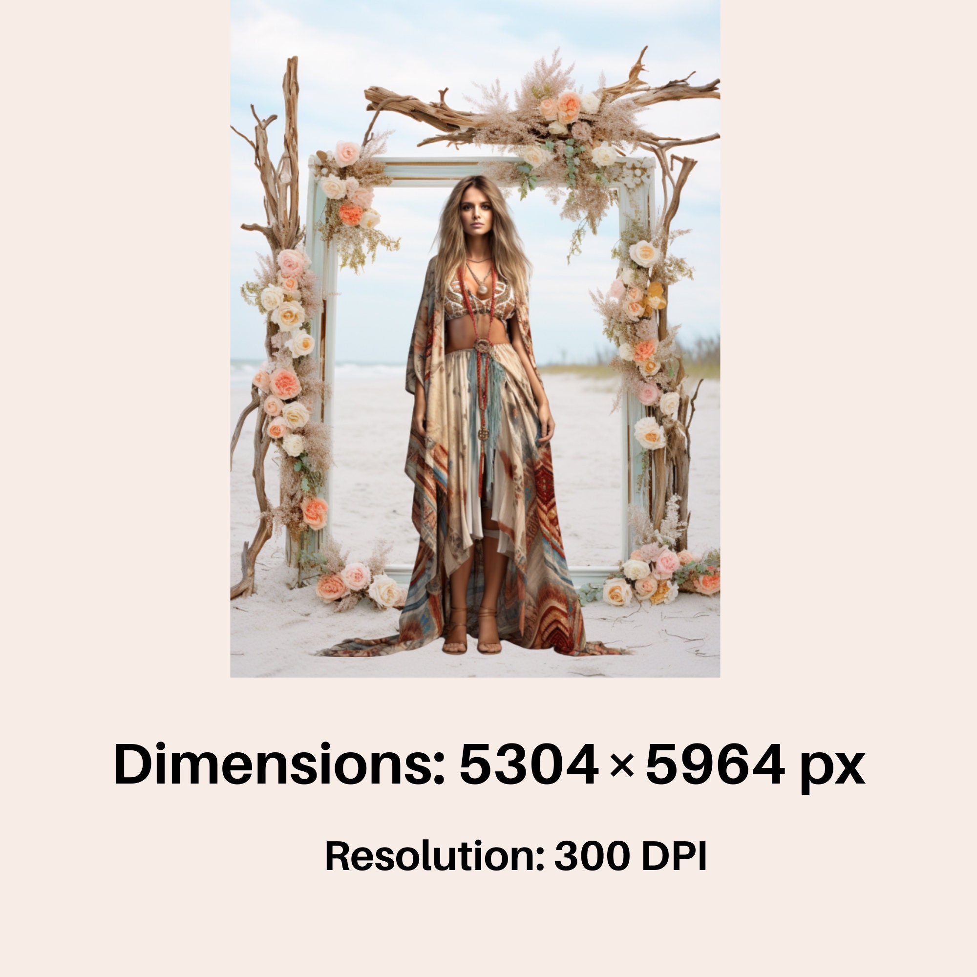 Boho Backdrop, Boho Digital Backdrop, Boho Frame Backdrop, Backdrop ...