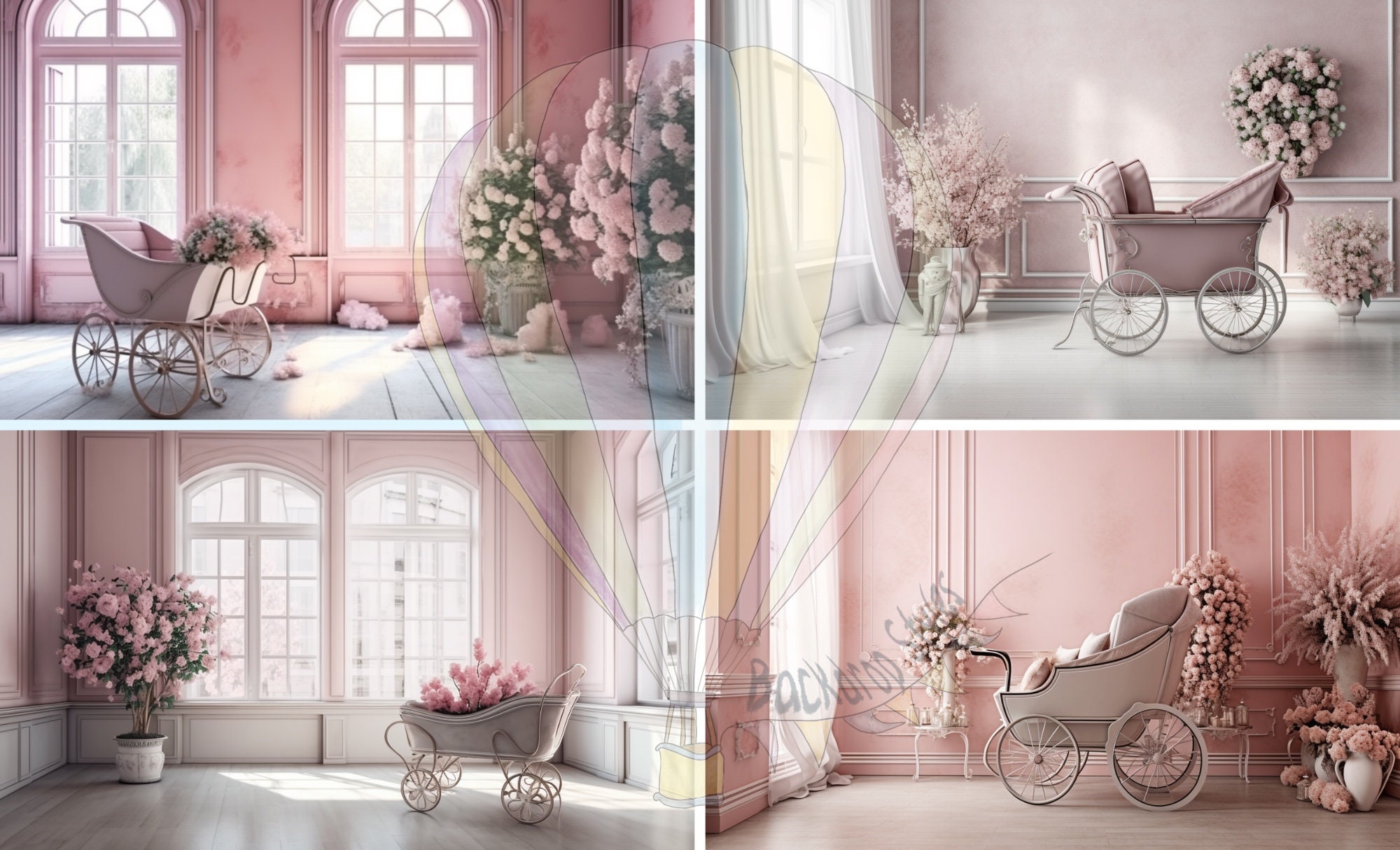 Maternity Digital Backdrop Collection: 40 High-quality Backdrops for ...