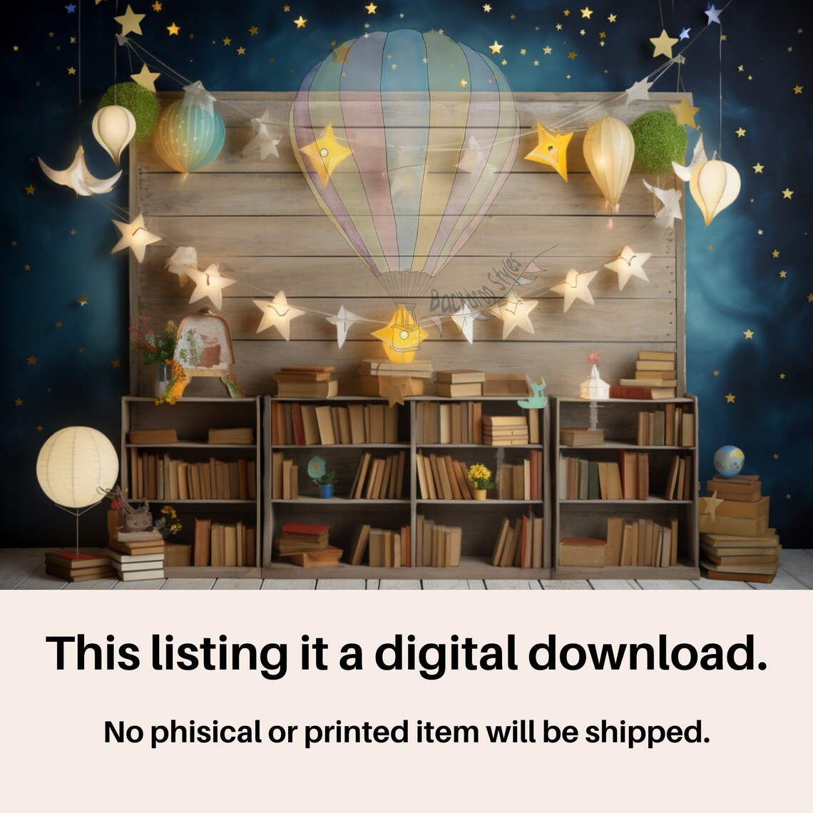 Back to School Digital Backdrop, Storybook Backdrop, Digital ...