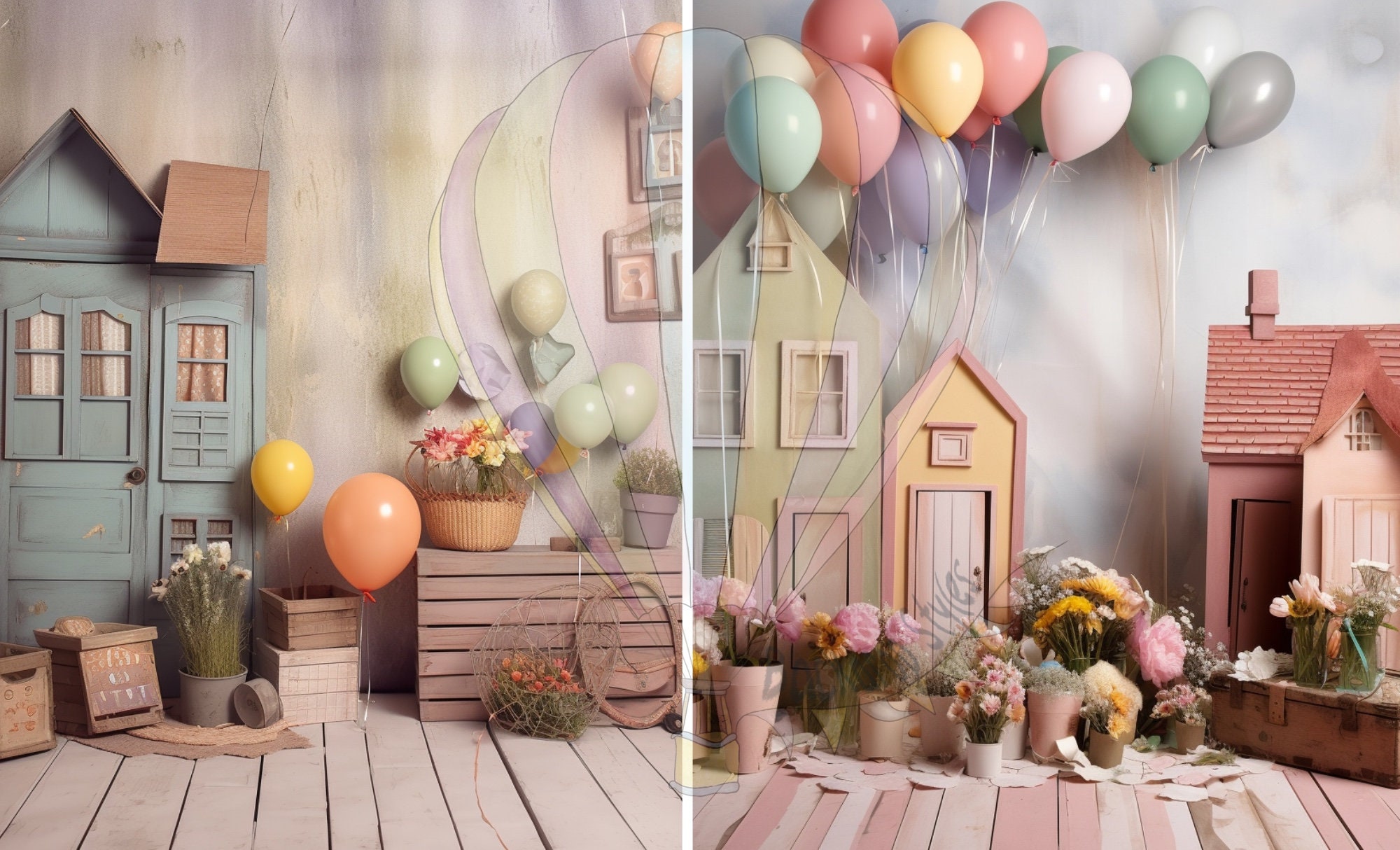 Digital Outdoor Backdrop, Studio Digital Backdrop, Birthday Backdrop ...