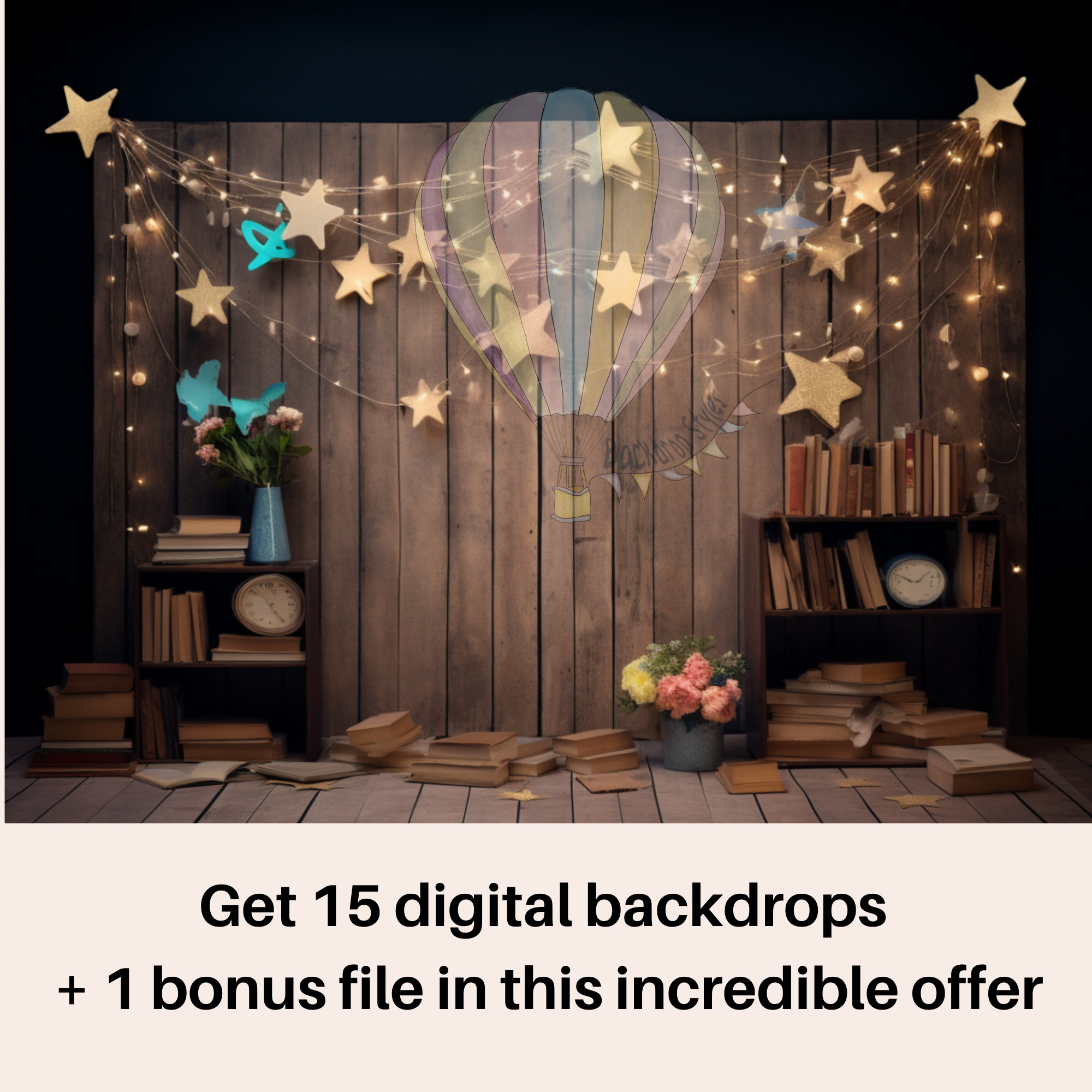 Back to School Digital Backdrop, Storybook Backdrop, Digital ...