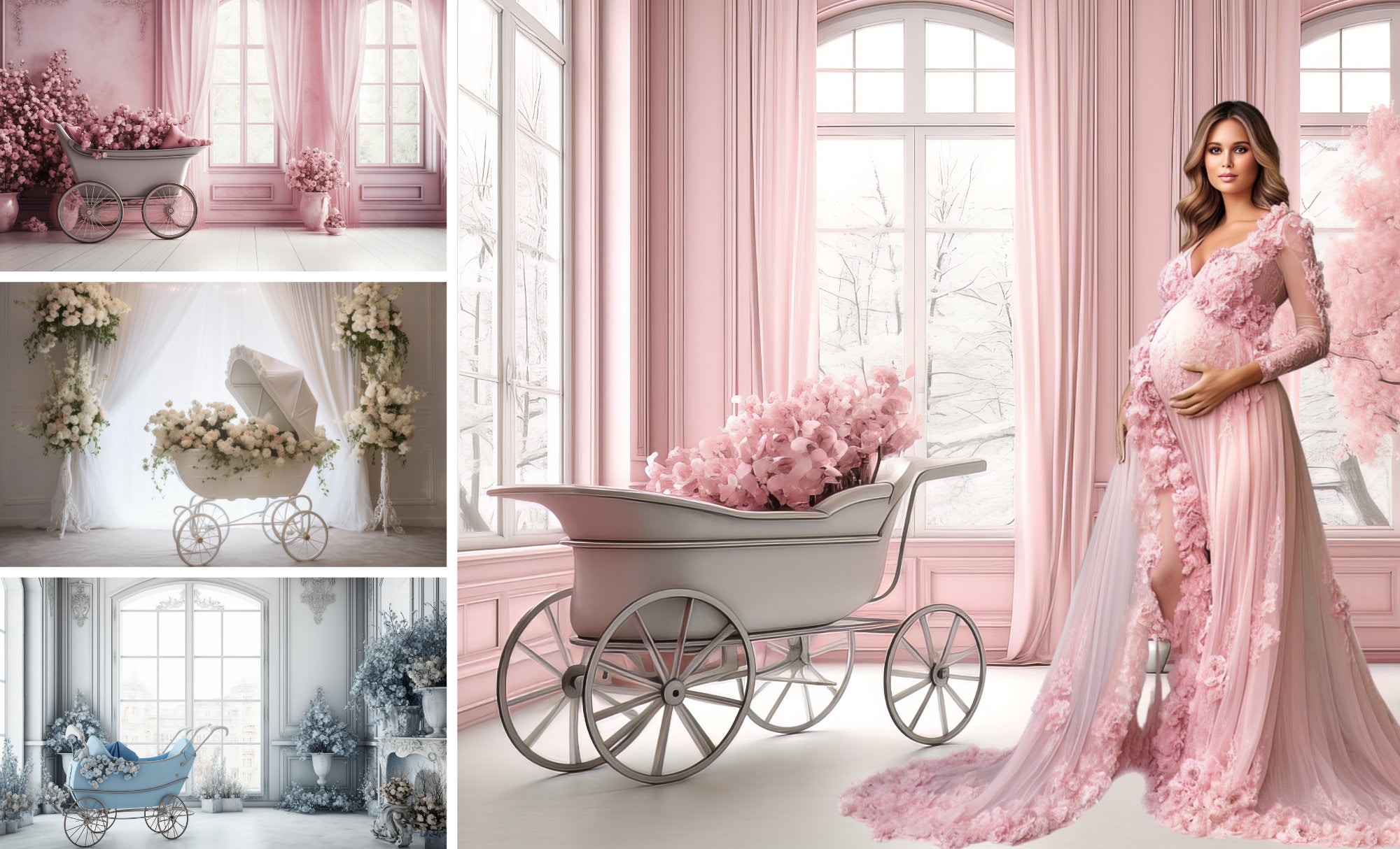 Maternity Digital Backdrop Collection: 40 High-quality Backdrops for ...