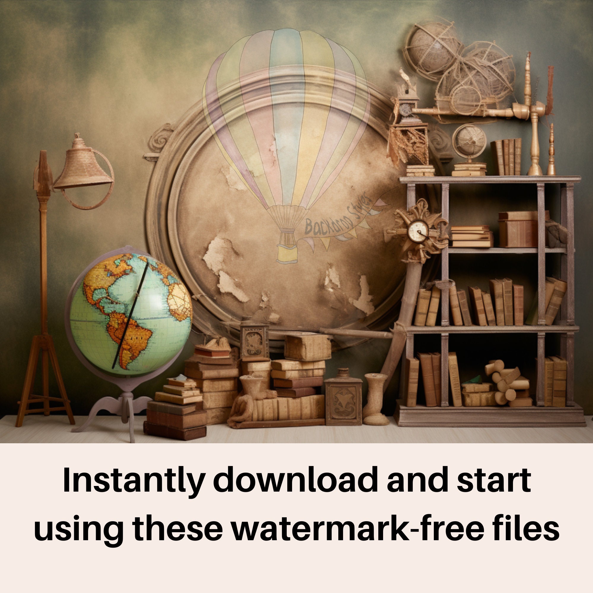 Back to School Digital Backdrop, Storybook Backdrop, Digital ...