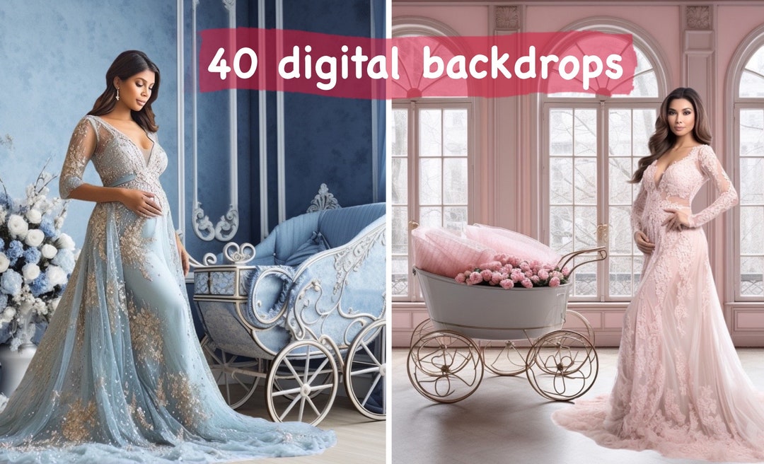 Maternity Digital Backdrop Collection: 40 High-quality Backdrops for ...