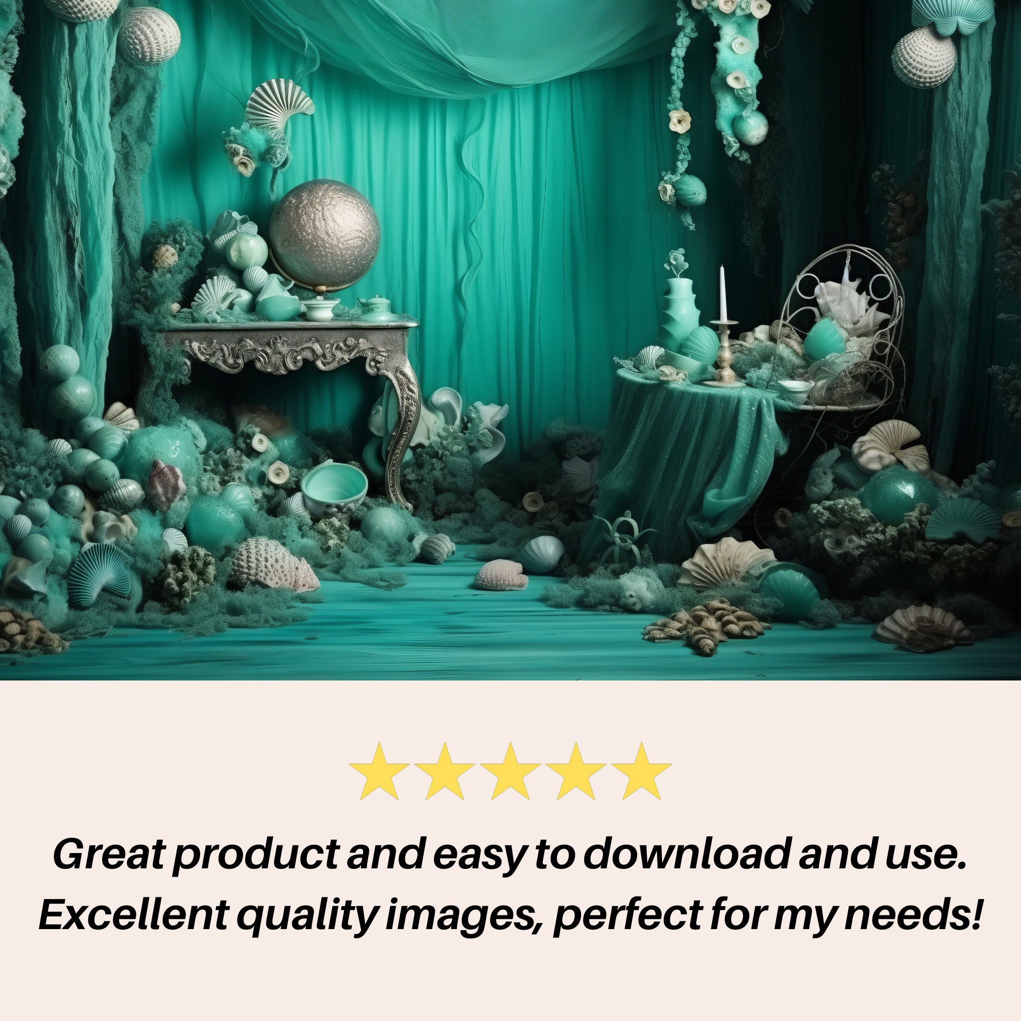 Mermaid Backdrop, Storybook Backdrop, Superhero Digital Backdrop ...