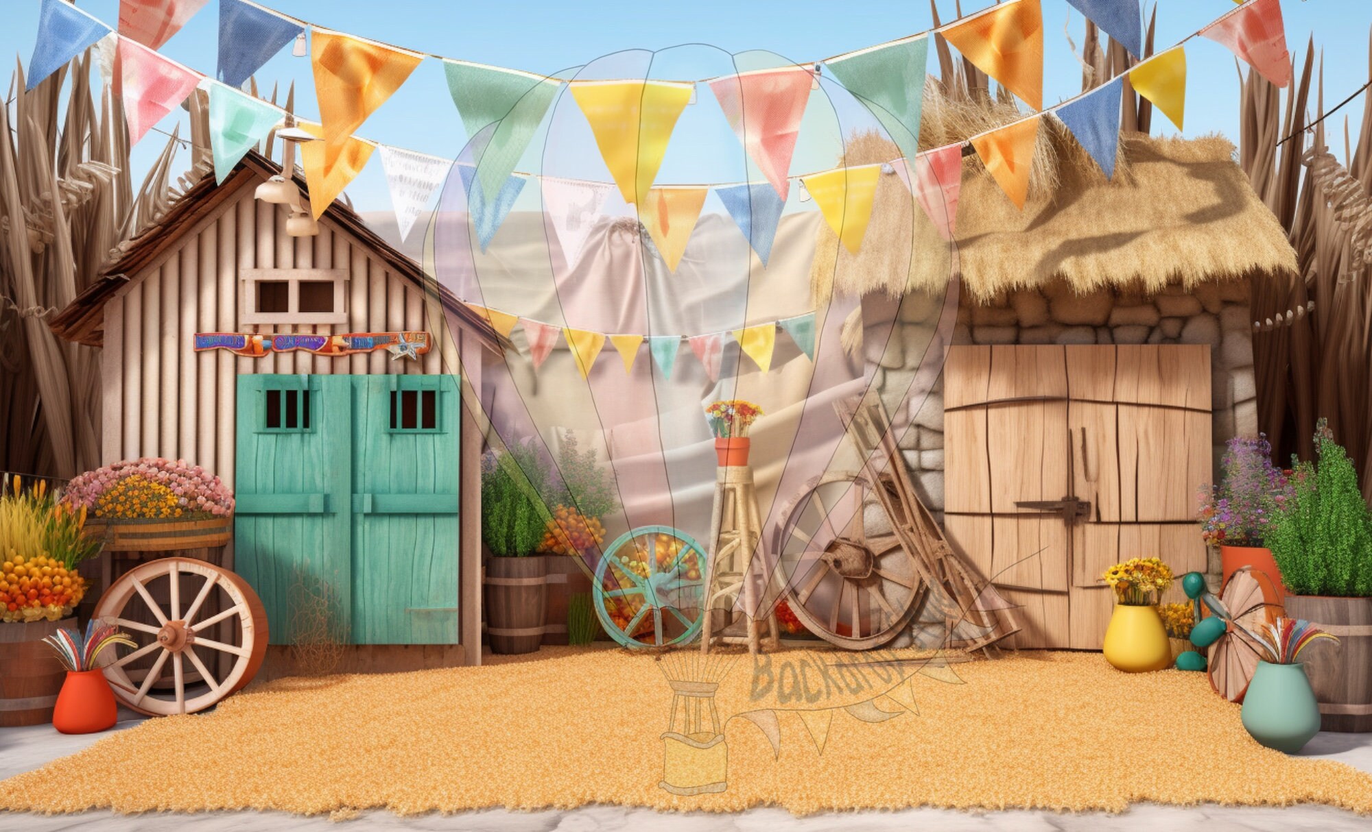 Rustic Backdrop: Farm-themed Photography Overlays for Countryside ...