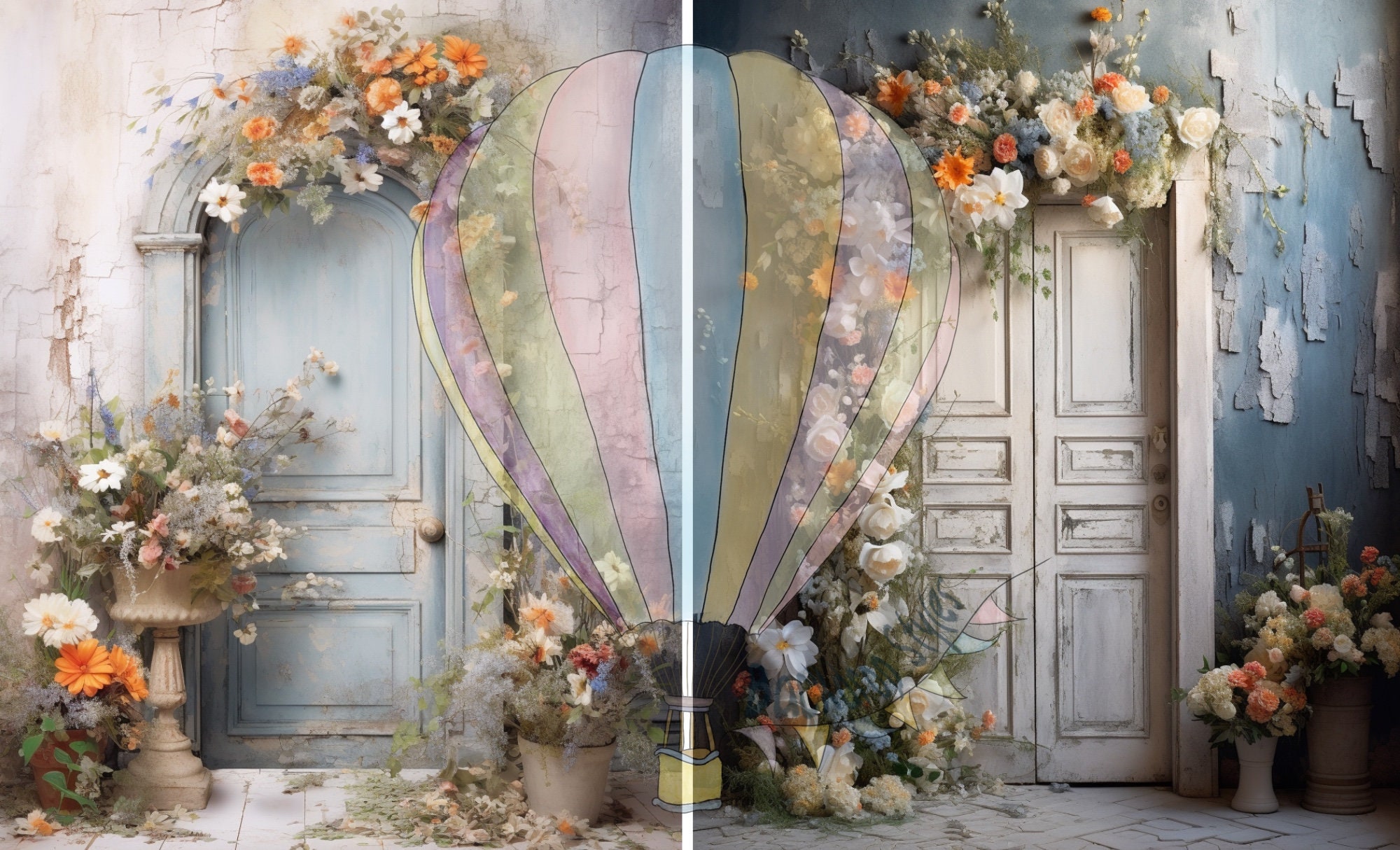 Whimsical White Door Digital Backdrops: Create Magical - Etsy