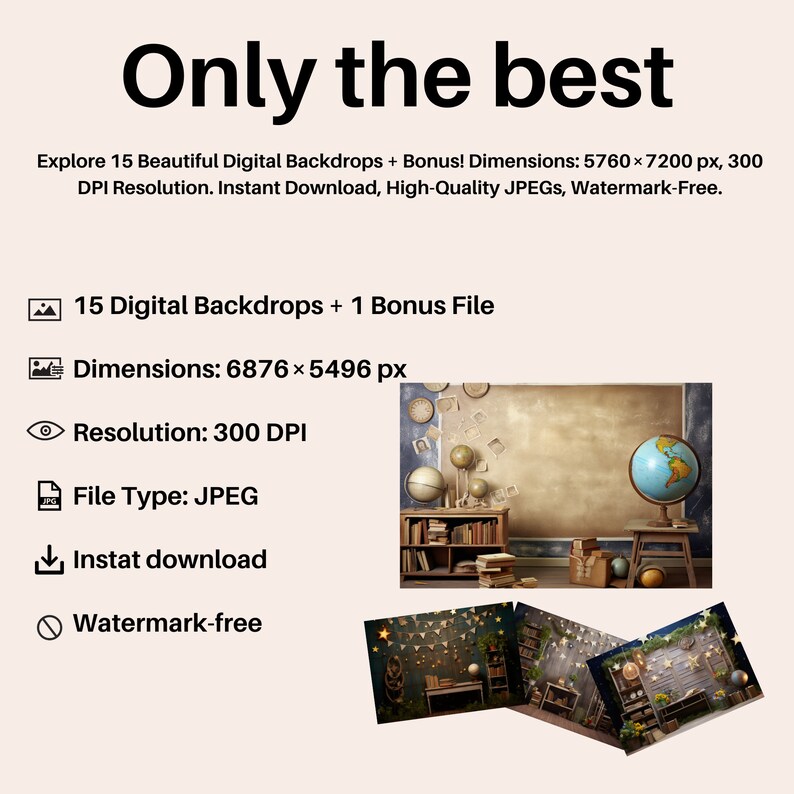 Back to School Digital Backdrop, Storybook Backdrop, Digital Photography Backdrop, Superhero ...