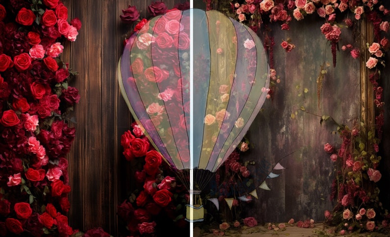 Red Roses Curtain Photoshop Overlays: Transform Your Images With ...
