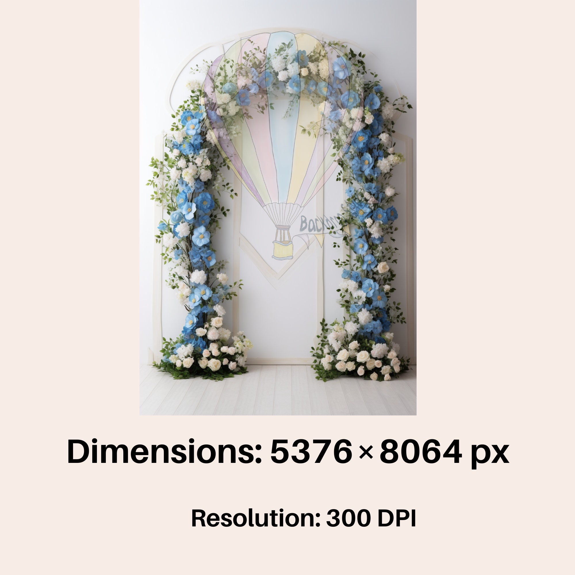Blue Flower Arch Backdrop Perfect for Weddings, Events, and Photography ...