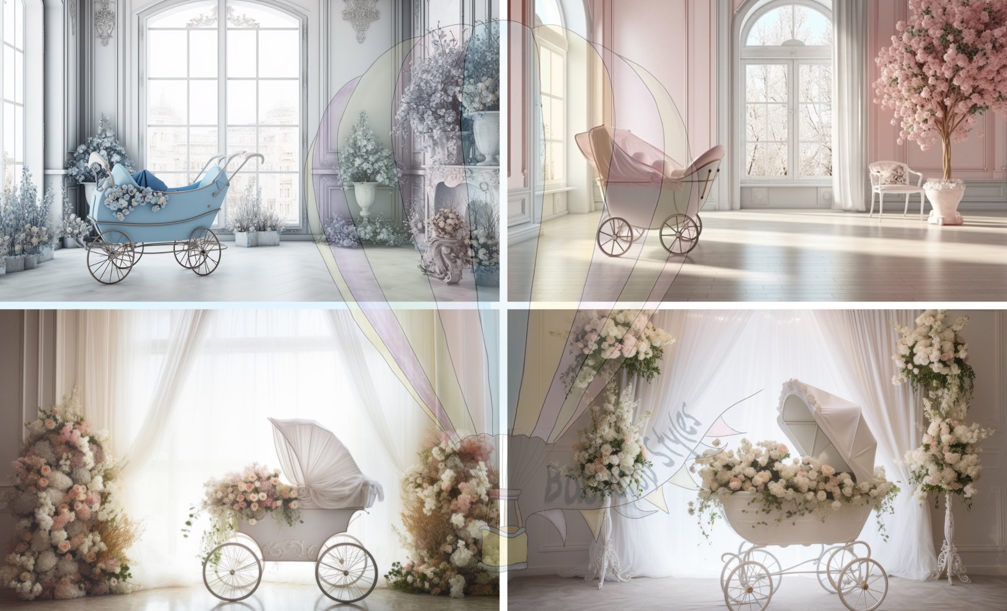 Maternity Digital Backdrop Collection: 40 High-quality Backdrops for ...