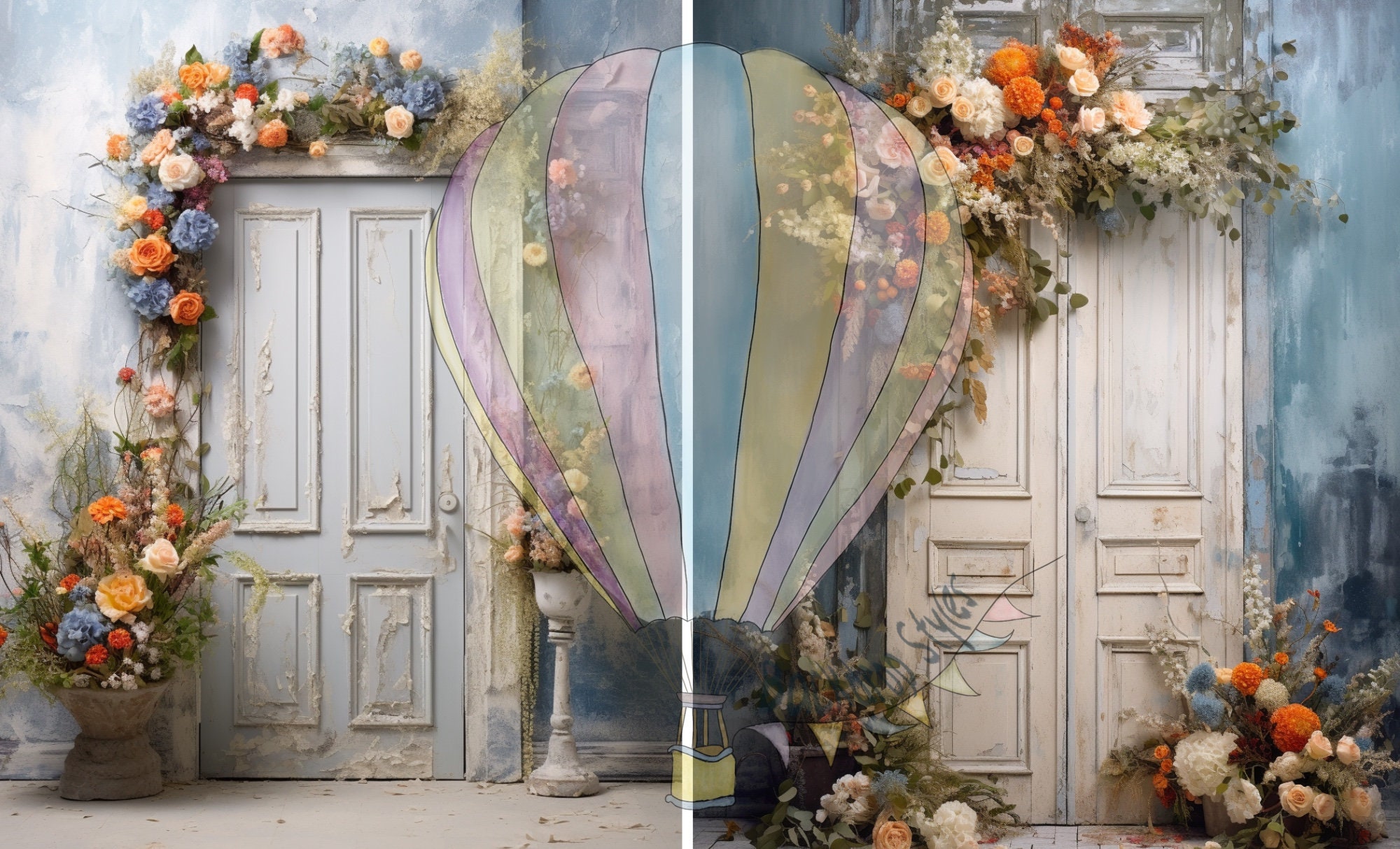 Whimsical White Door Digital Backdrops: Create Magical - Etsy