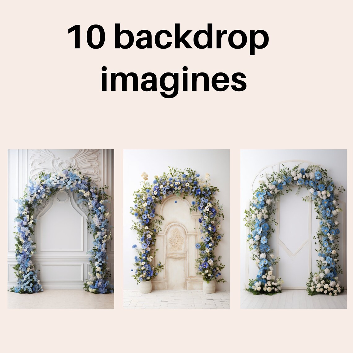Blue Flower Arch Backdrop Perfect for Weddings, Events, and Photography ...