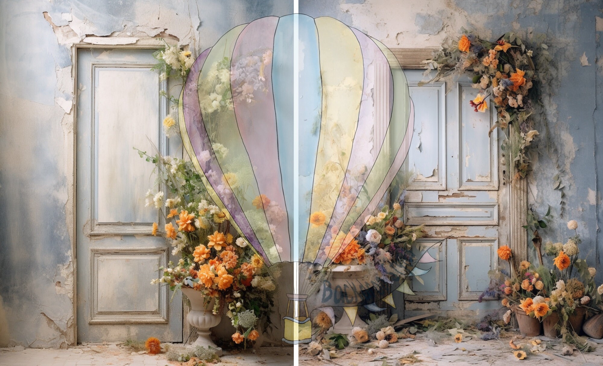 Whimsical White Door Digital Backdrops: Create Magical - Etsy