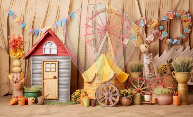 Rustic Backdrop: Farm-themed Photography Overlays for Countryside ...