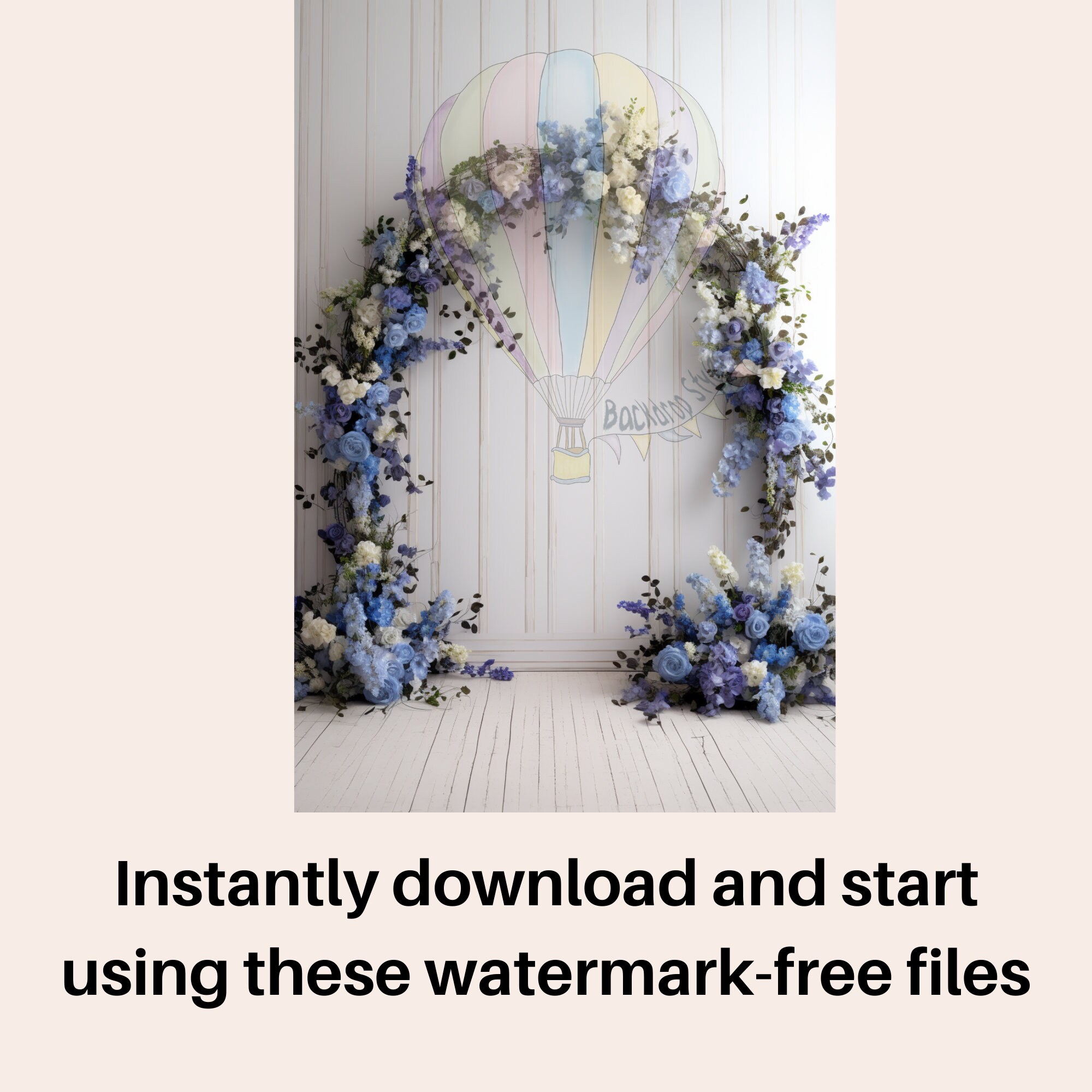 Blue Flower Arch Backdrop Perfect for Weddings, Events, and Photography ...