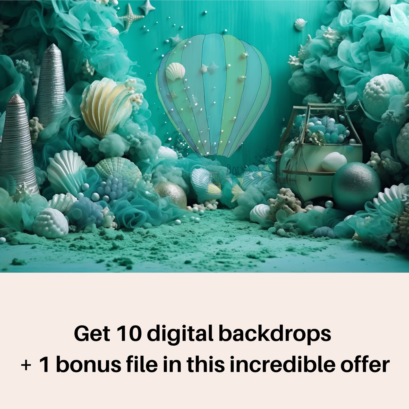 Mermaid Backdrop, Storybook Backdrop, Superhero Digital Backdrop ...