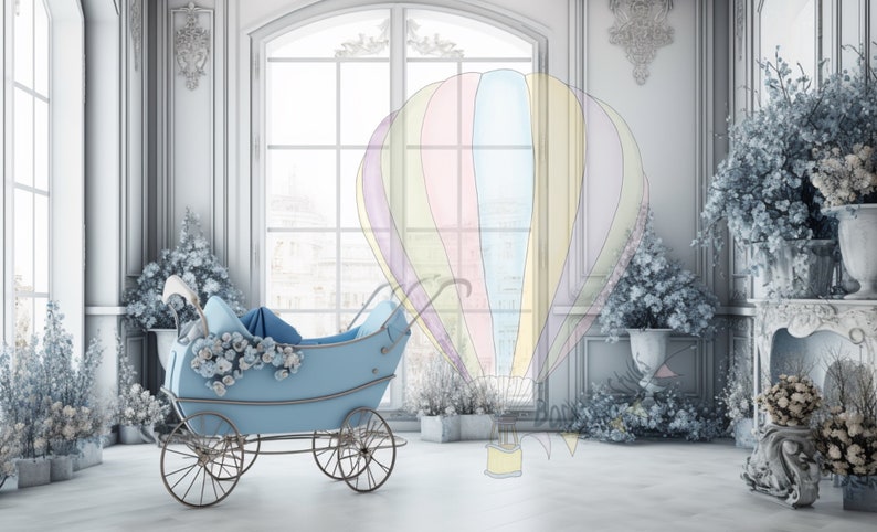 Baby Blue Stroller: Create Dreamy Maternity Portraits With Backdrop ...