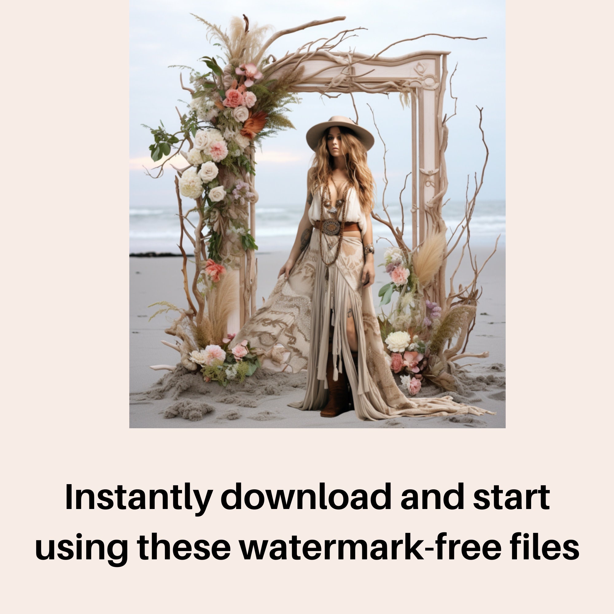 Boho Backdrop Boho Digital Backdrop Boho Frame Backdrop - Etsy