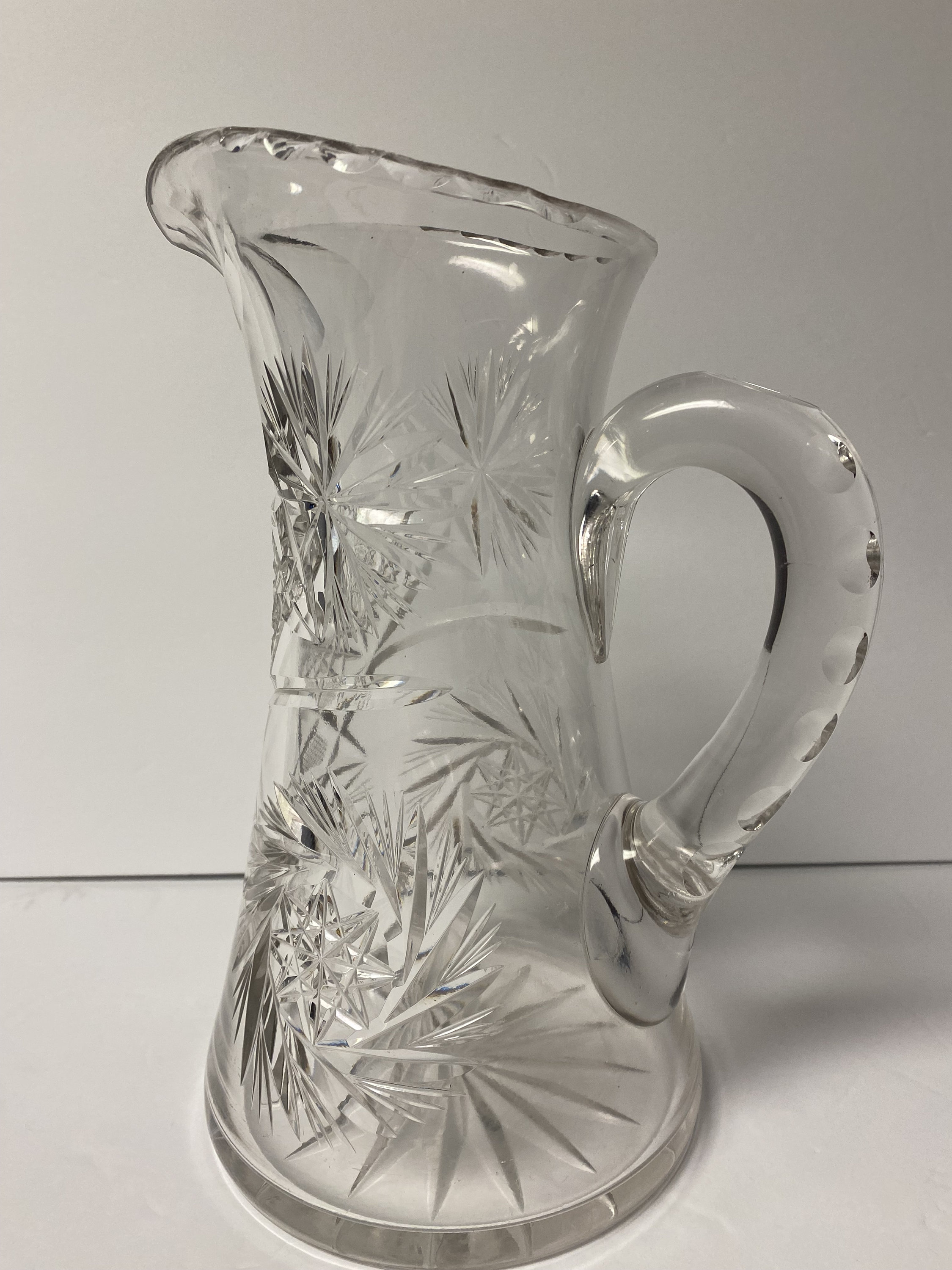 Antique American Brilliant Heavy Cut Glass Pitcher - Etsy