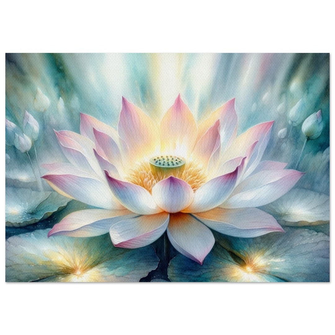 Lotus Flower Wall Art Spiritual Lotus Print Nelumbo Spiritual ...