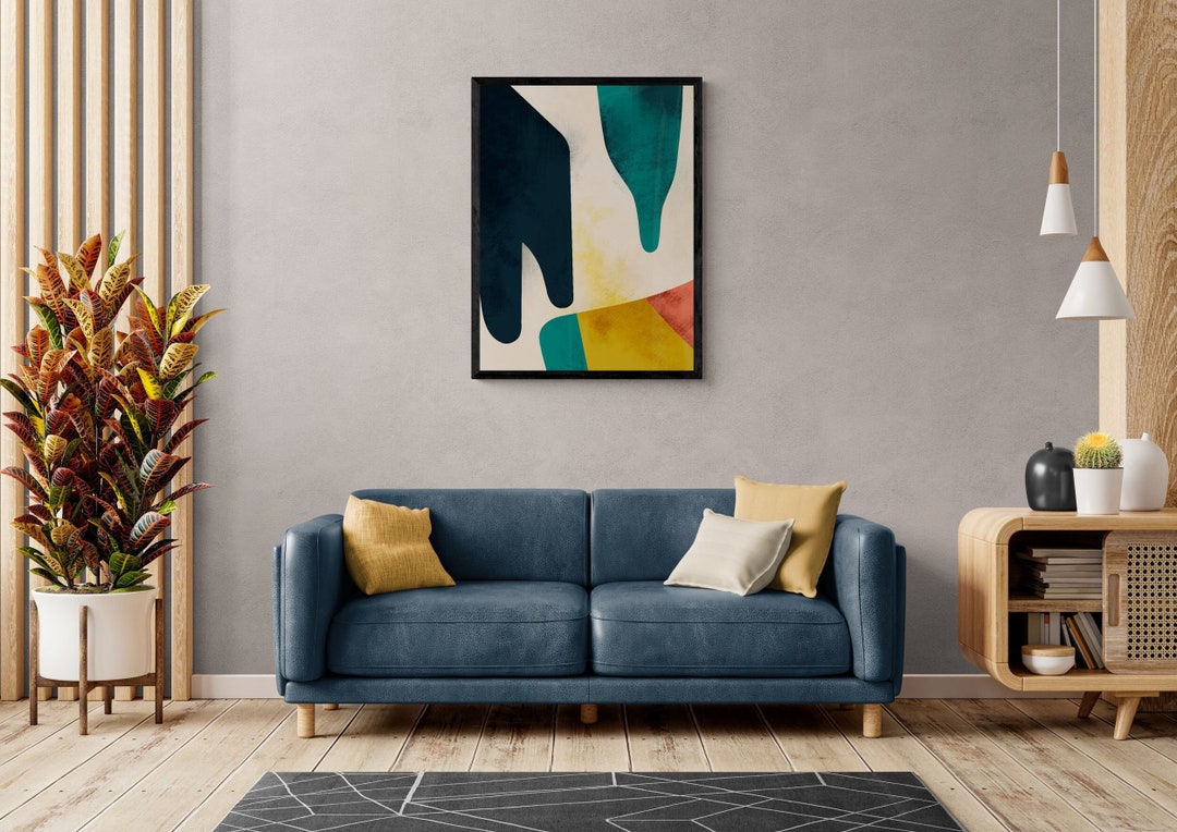 Beautiful Colourful Modern Abstract Art Print. Minimalism Abstract ...