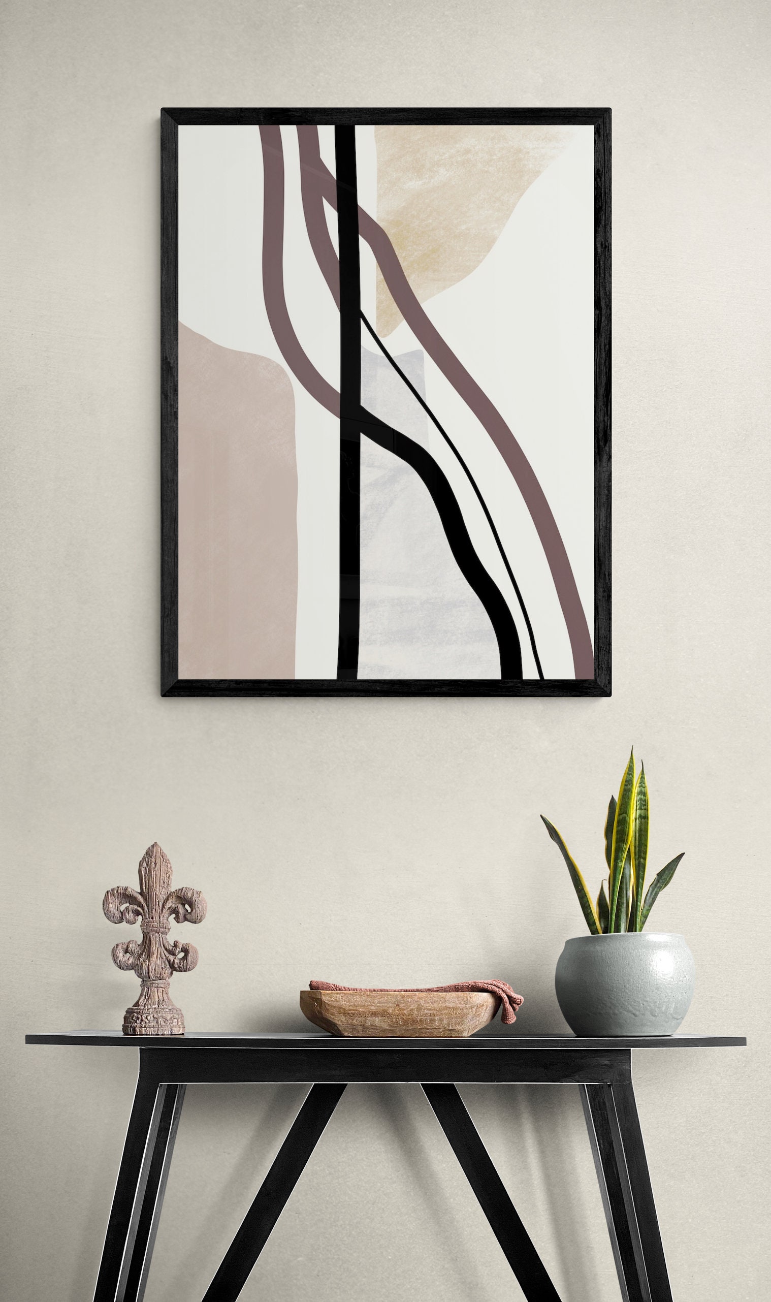 Contemporary Line Art Print. Modern Abstract Art Print. Printable Wall ...