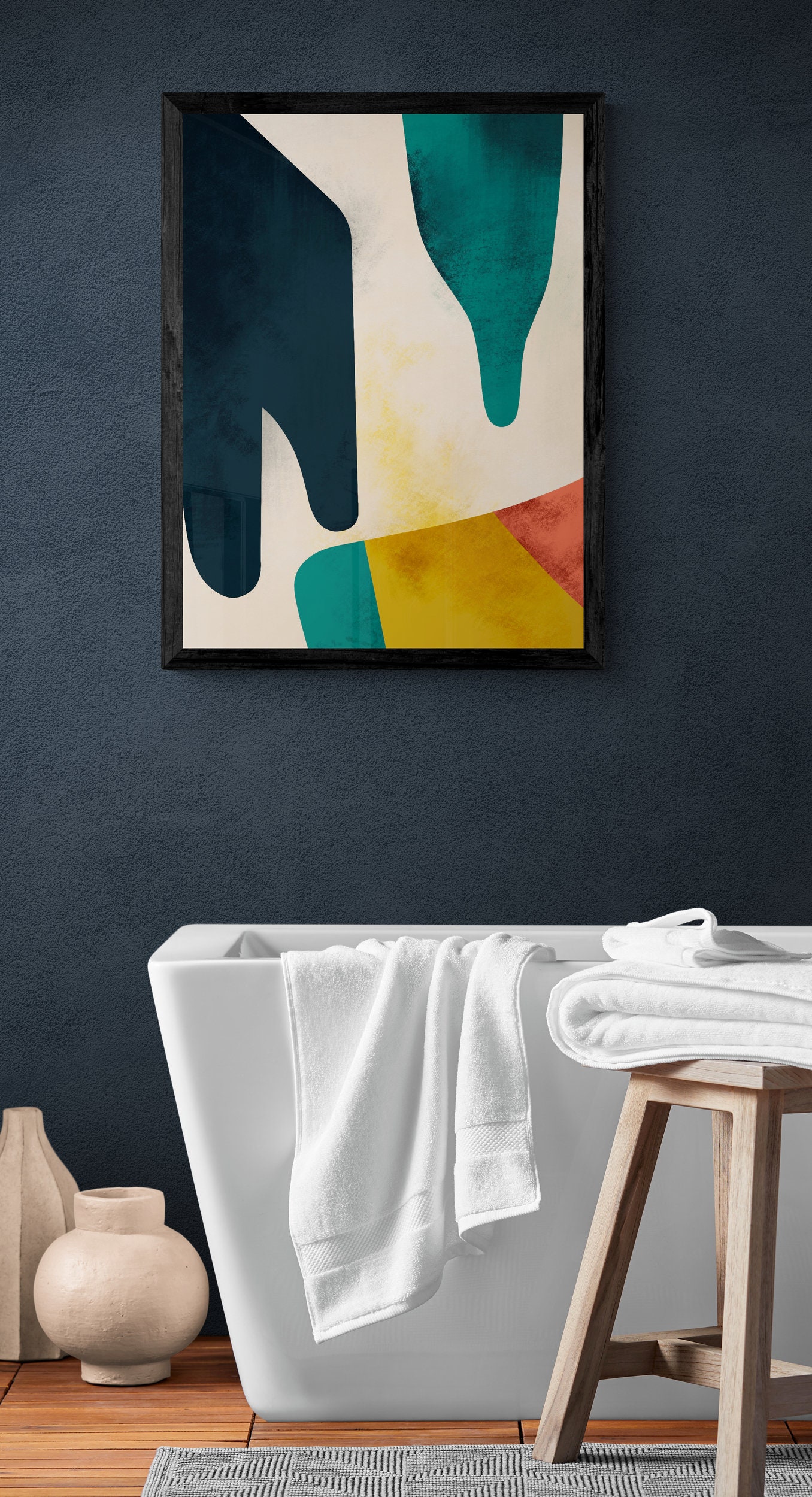 Beautiful Colourful Modern Abstract Art Print. Minimalism Abstract ...