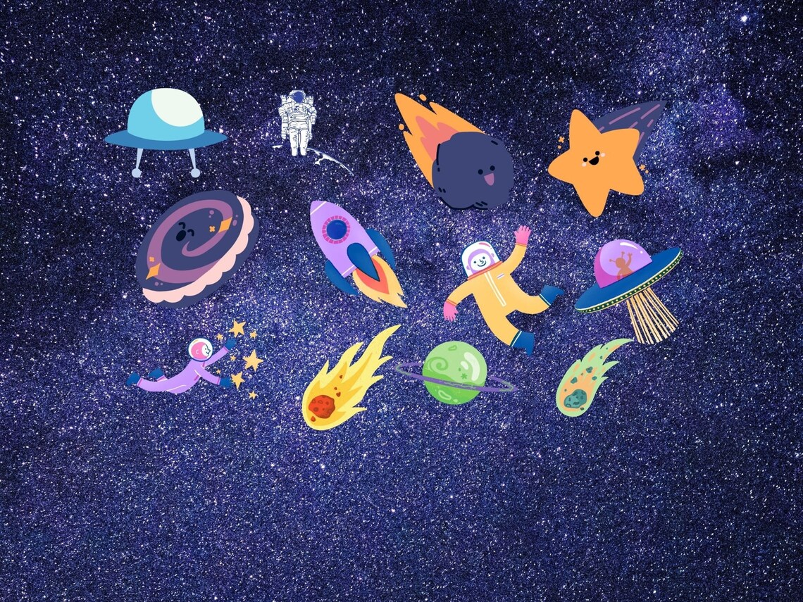 Space Graphics,space Clipart,planets Clipart Set, Outer Space Png ...