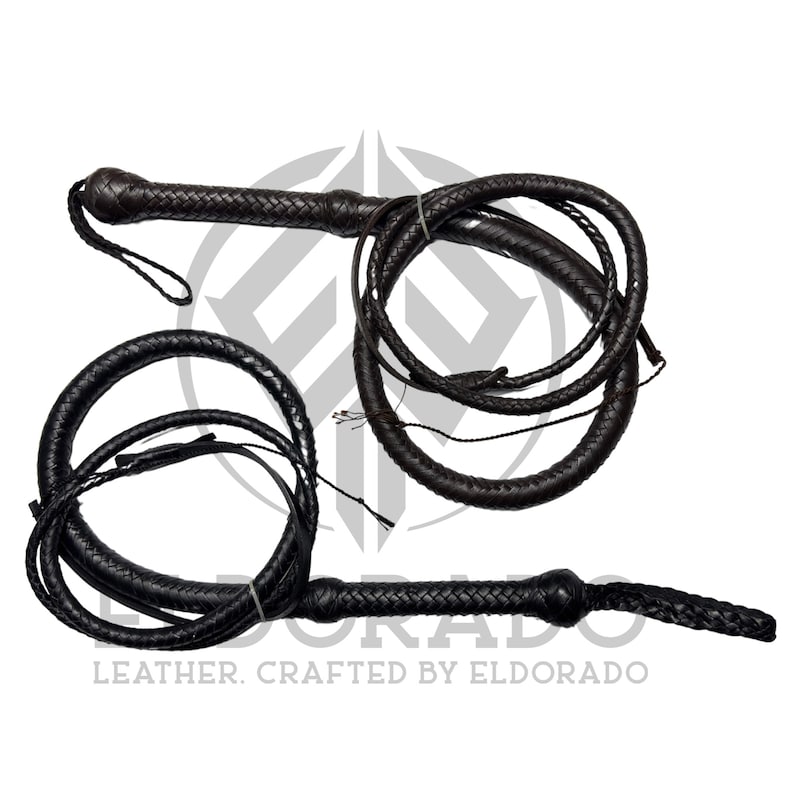 Cow Hide Leather Bullwhip Indiana Jones Style: Heavy Duty 16 Plaits, 4 ...