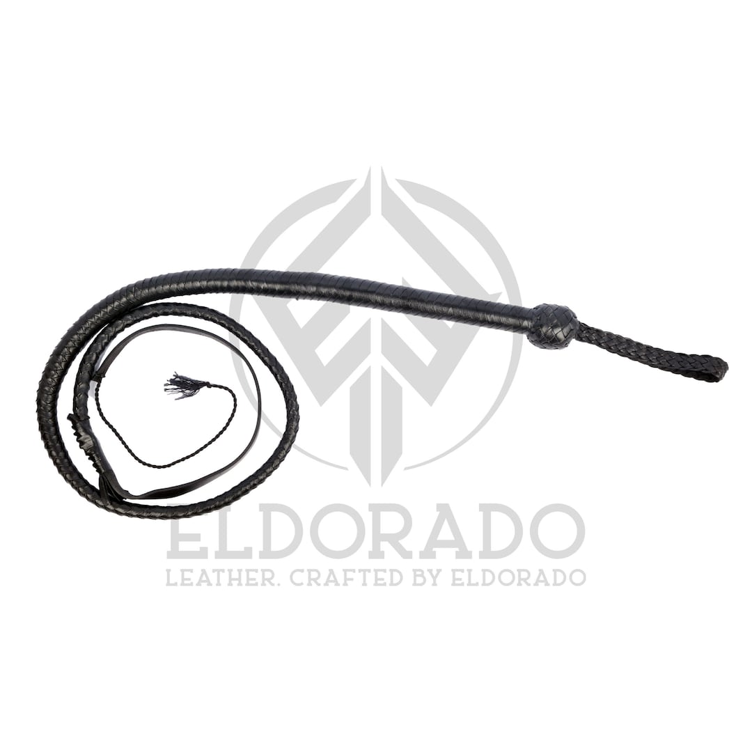 4 Ft 12 Plait Cowhide Leather, Shot Loaded Snake Whip, Snake Bullwhip ...