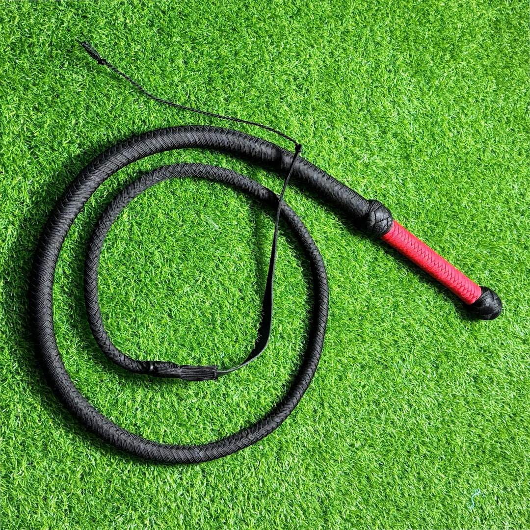 4 Ft to 12 Ft 12 Plait Nylon Black and Red Bullwhip - Etsy