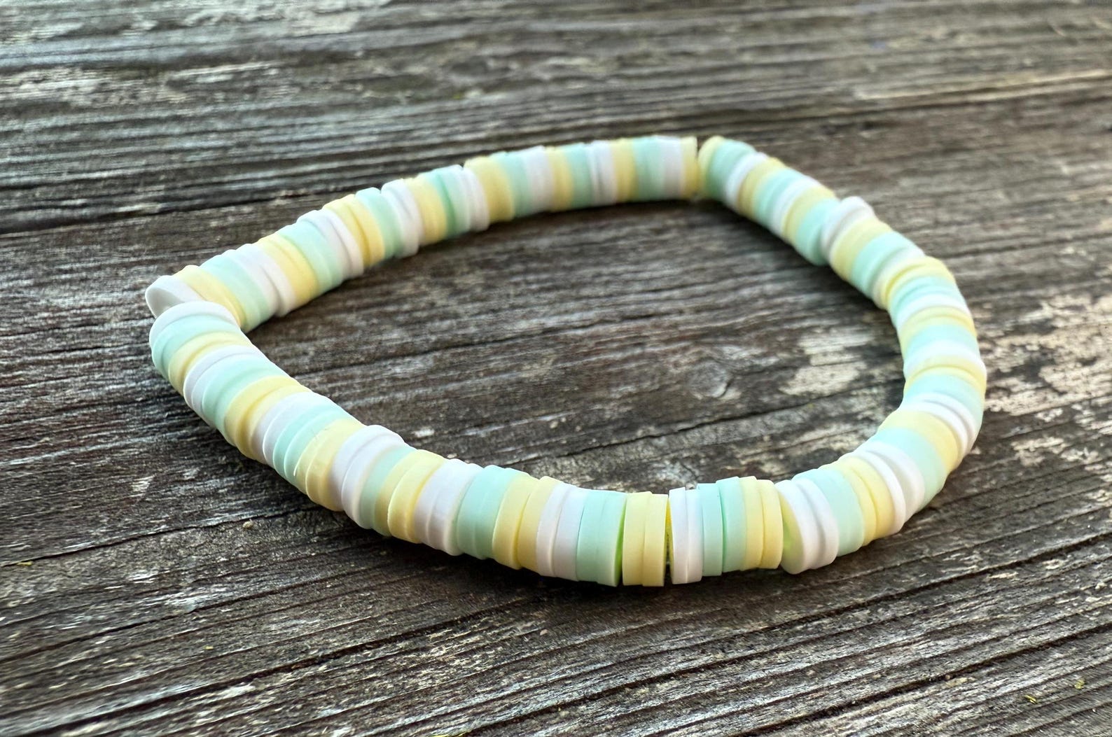Light Teal and Lemonade Bracelet Soft and Refreshing Elegance - Etsy