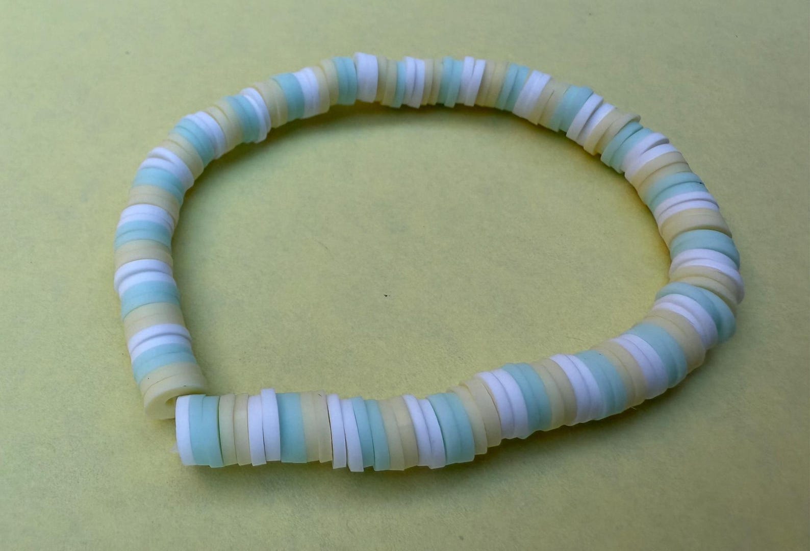 Light Teal and Lemonade Bracelet Soft and Refreshing Elegance - Etsy