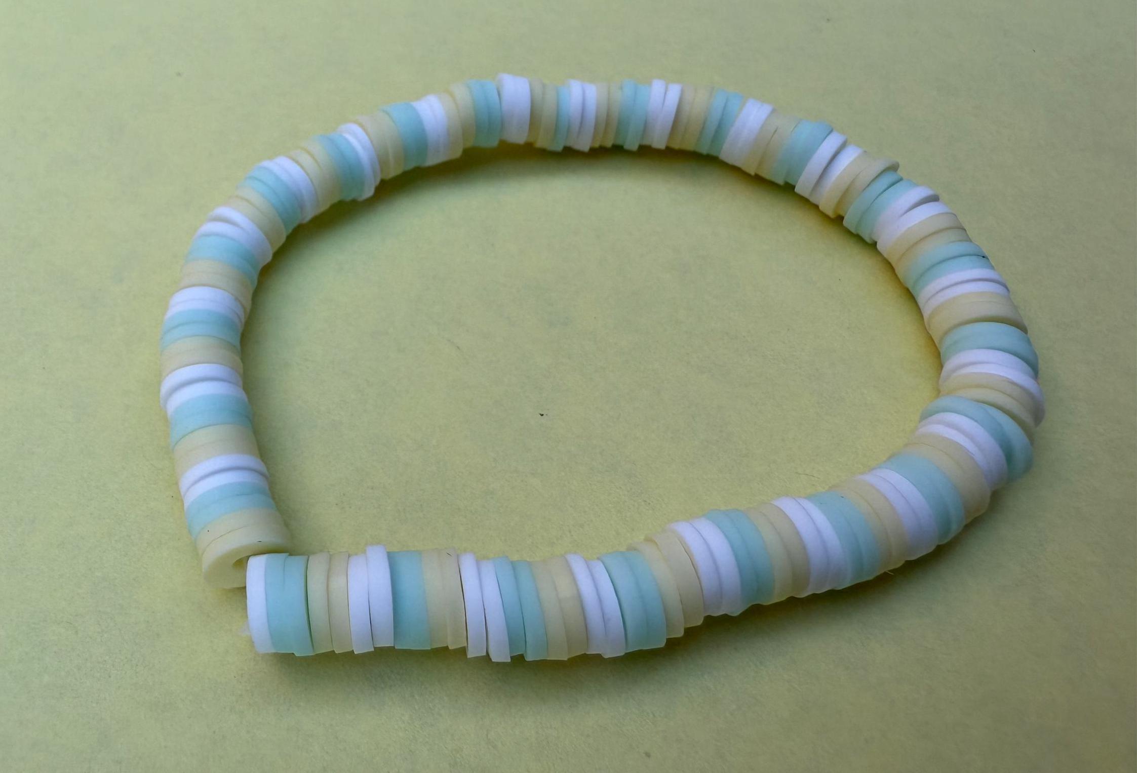 Light Teal and Lemonade Bracelet Soft and Refreshing Elegance - Etsy