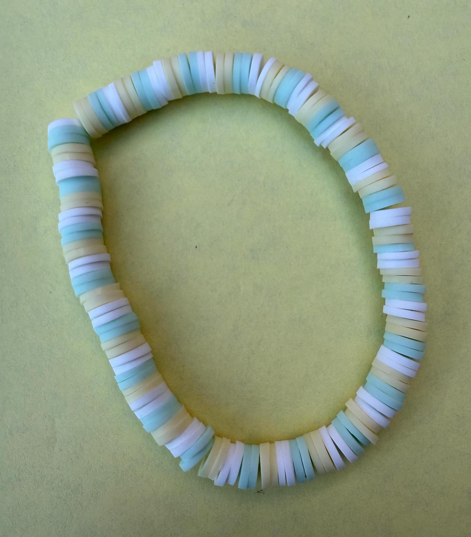 Light Teal and Lemonade Bracelet Soft and Refreshing Elegance - Etsy