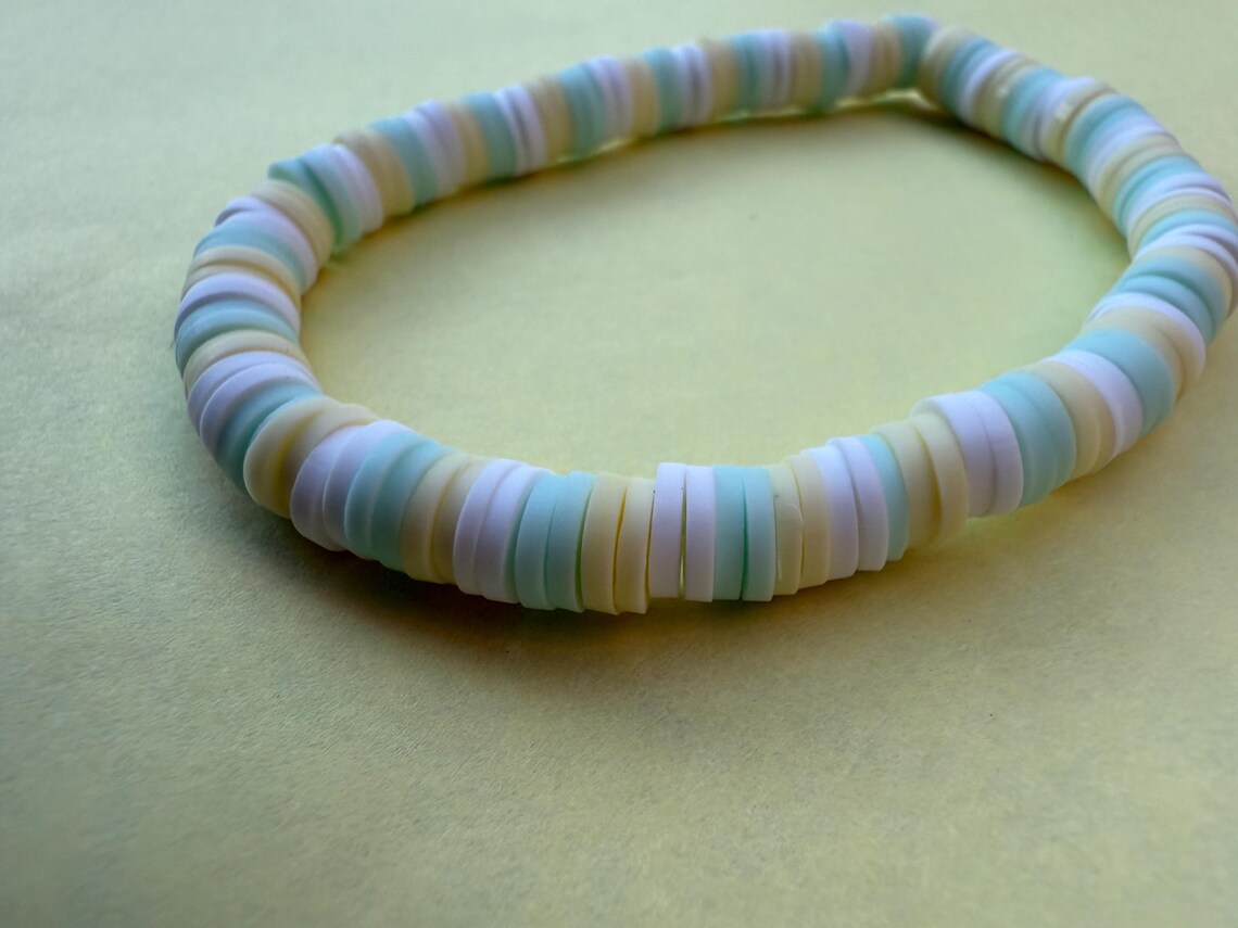 Light Teal and Lemonade Bracelet Soft and Refreshing Elegance - Etsy