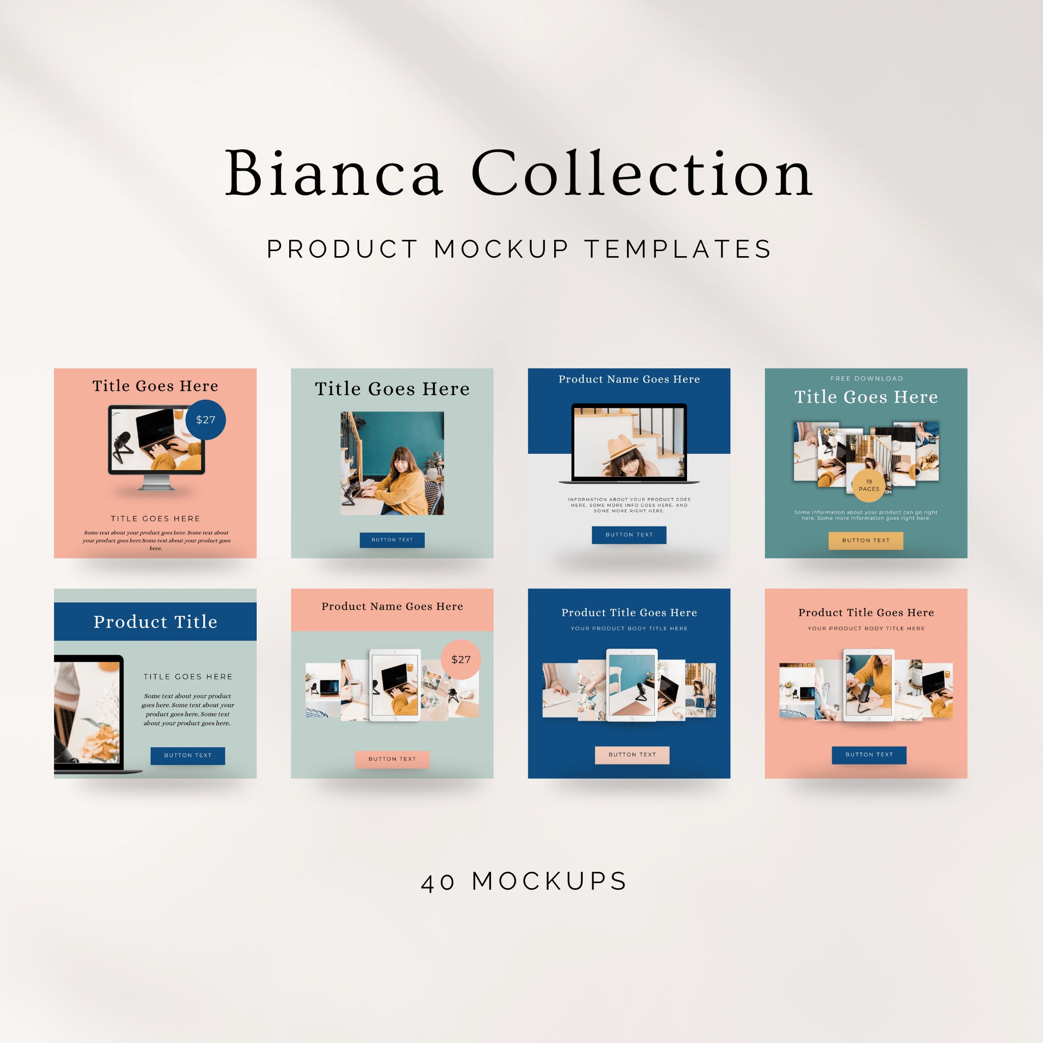 Bianca Collection Product Mockup Templates - Etsy